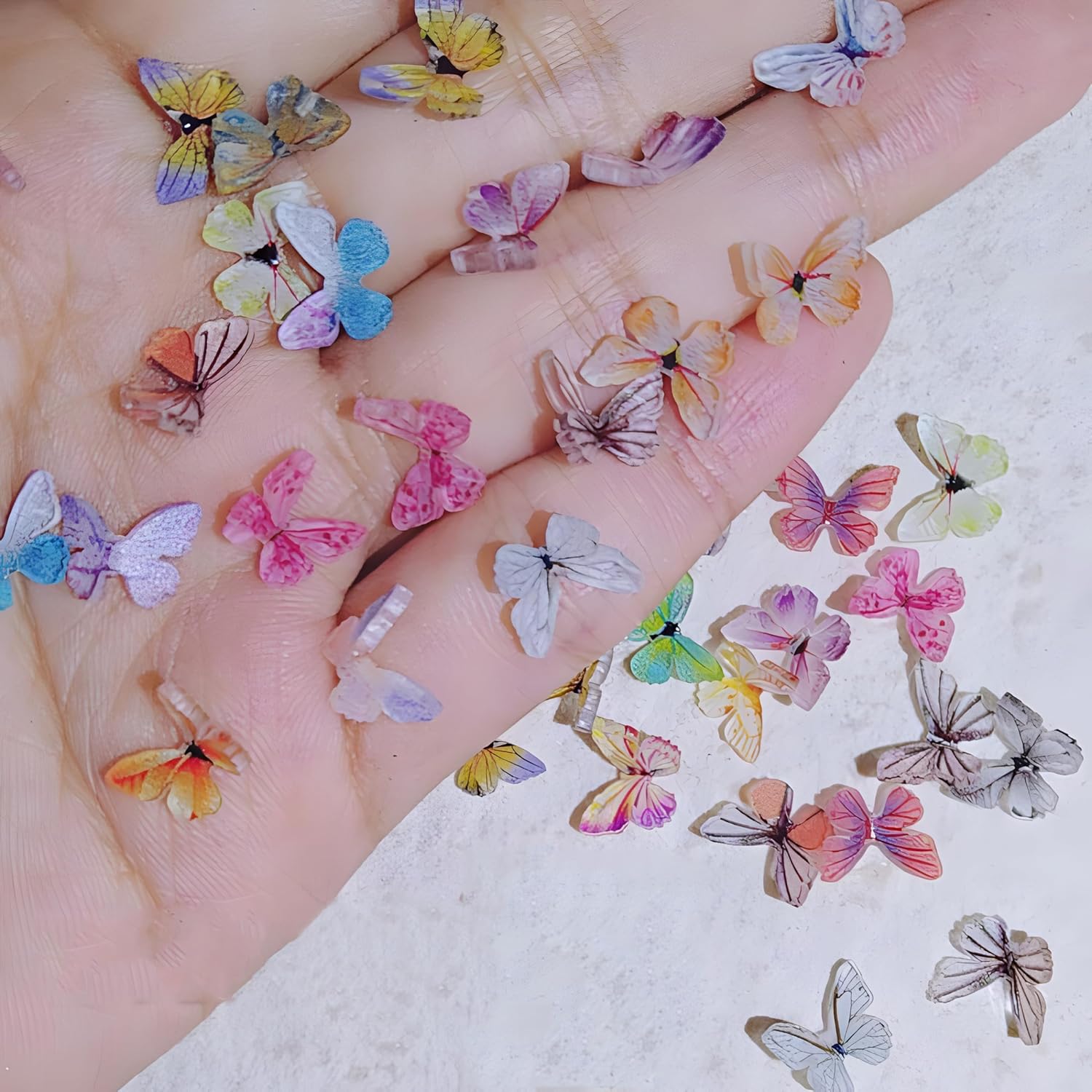 Amazon.com: 60 Pcs Micro Resin Butterflies, Dollhouse Miniature Tiny ...