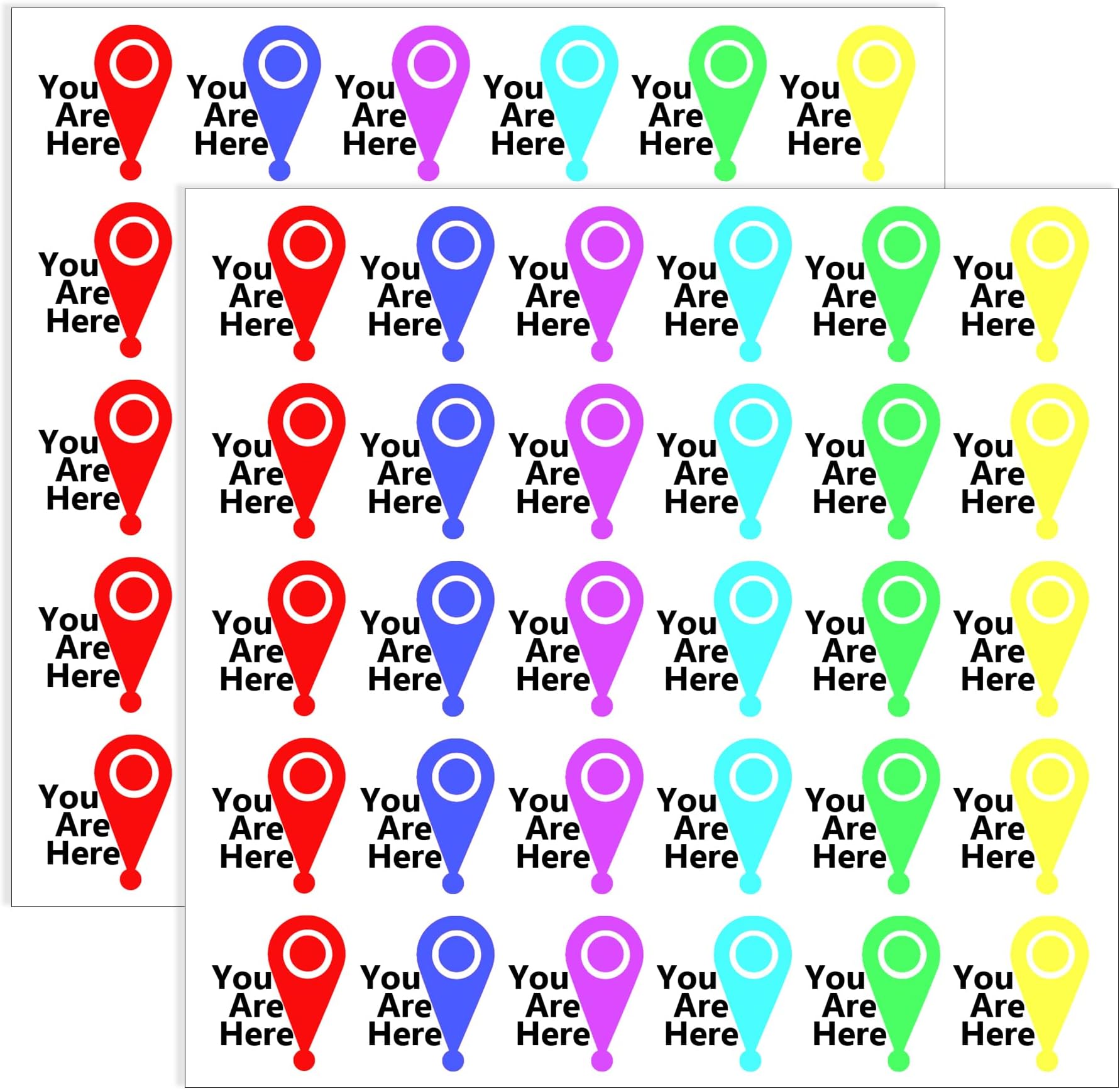 Amazon.com: 60 Pcs You are Here Vinyl Stickers 1/2 x 1/2 Inch - You are ...