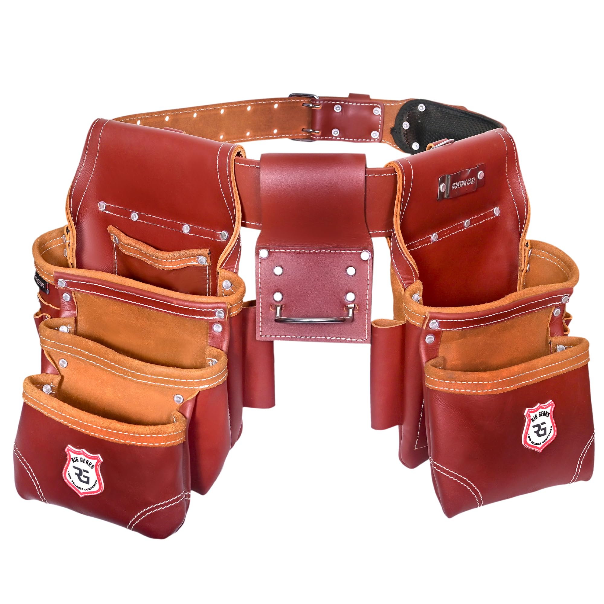 Professional 11 Pockets Leather Tool Pouch Bags/Carpenter Tool Belt Set ...