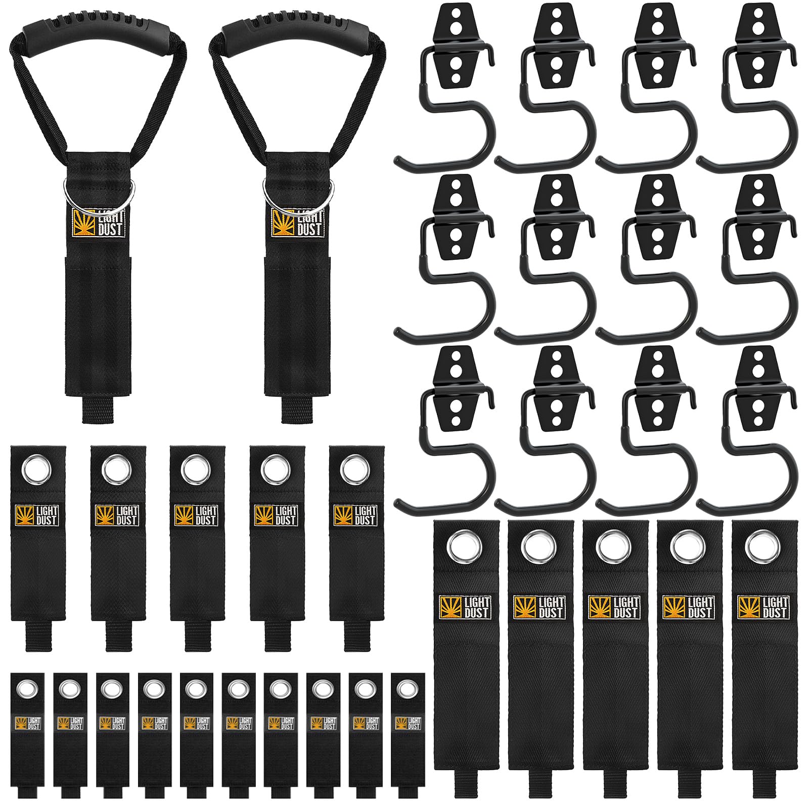 12 Pack Garage Hooks S Hangers & 22 Extension Cord Straps, Garge ...