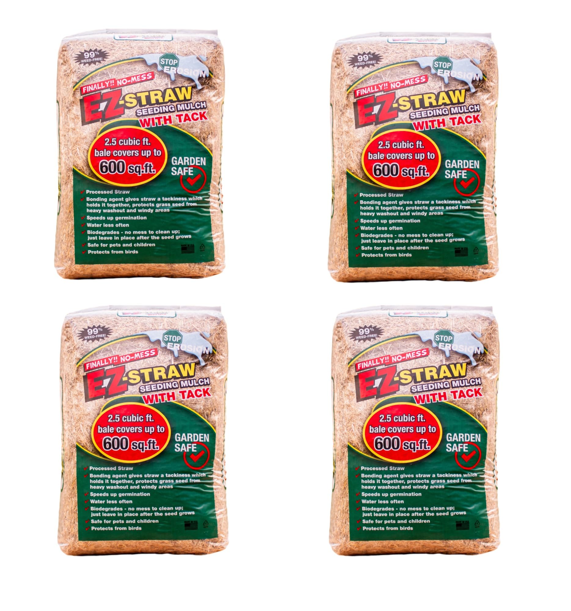 Amazon.com : EZ-Straw Seeding Mulch with Tack - Biodegradable Processed ...