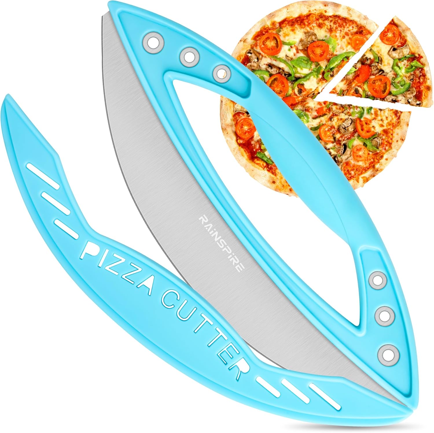 Amazon.com: Rainspire 12" Pizza Cutter Rocker Blade Stainless Steel ...