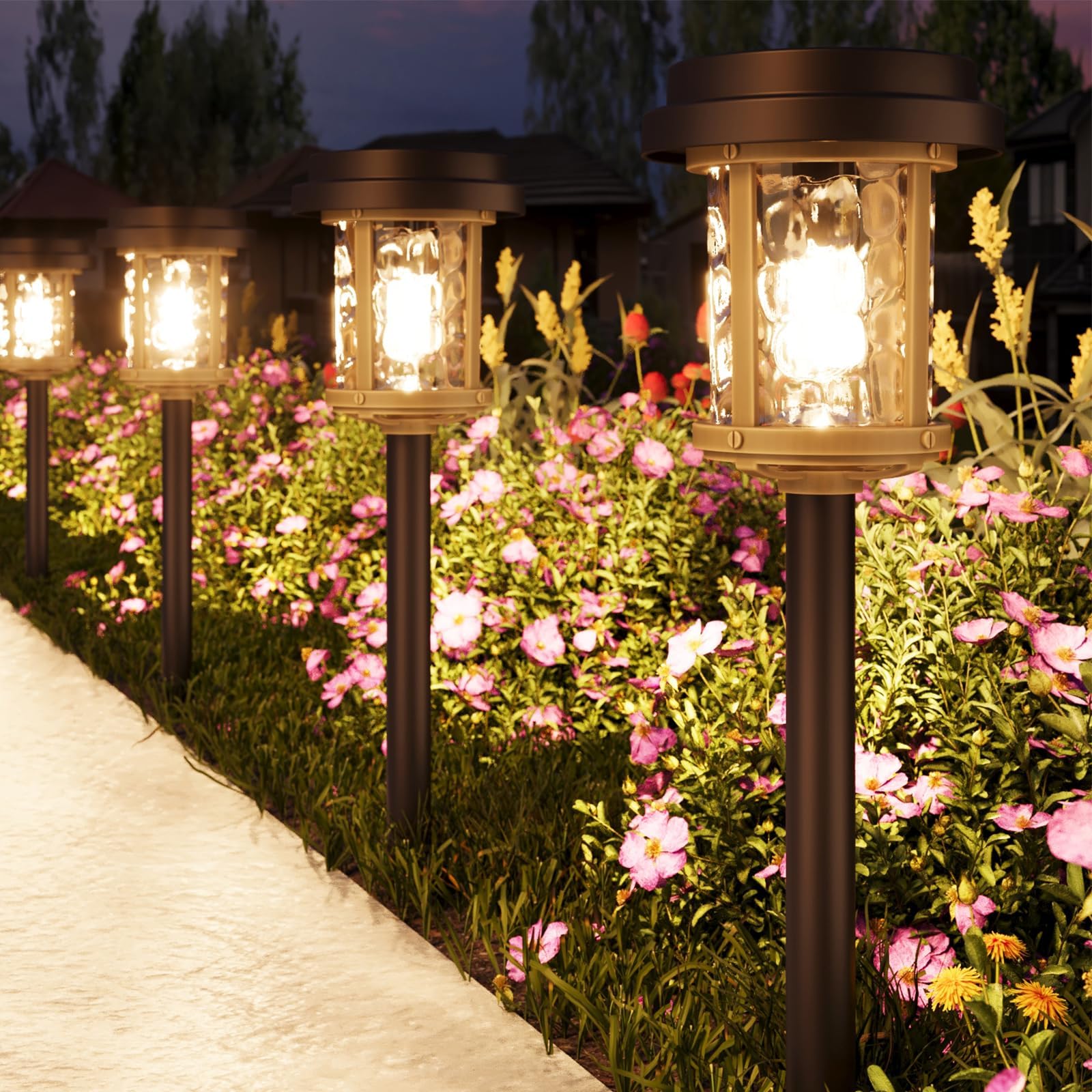 Energizer LED Solar Pathway Lights - 10 Pack of [Bronze] Outdoor Solar ...