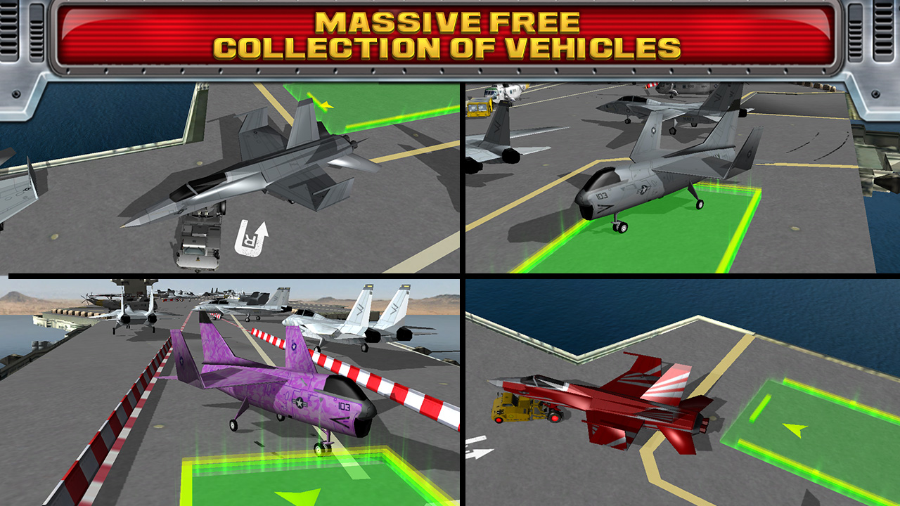 3D Airplane Parking Simulator Game - Real Aircraft Carrier Driving Test ...