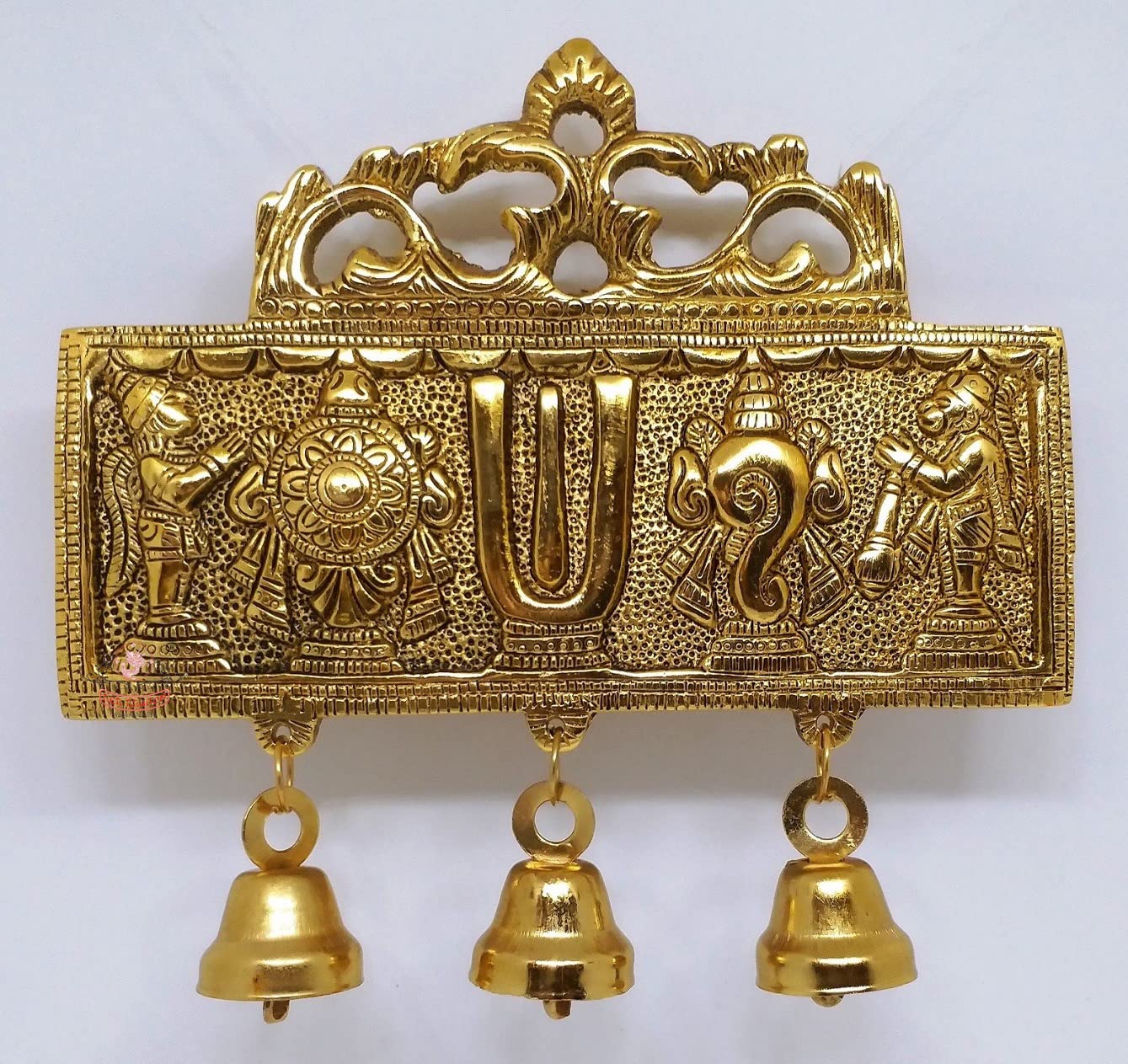 Buy RED DRAGONMetal Vishnu Sanku Chakra Namam with Garuda and Hanuman ...