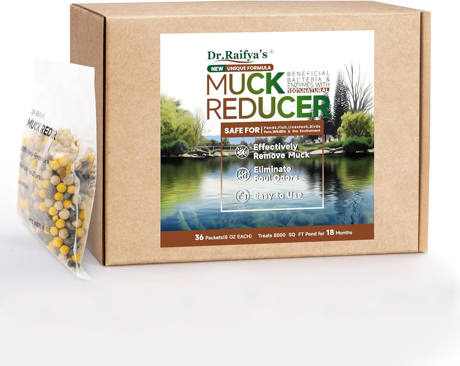 Amazon.com : Dr.Raifya's Muck Reducer Pellets 18 LB - Natural Pond ...
