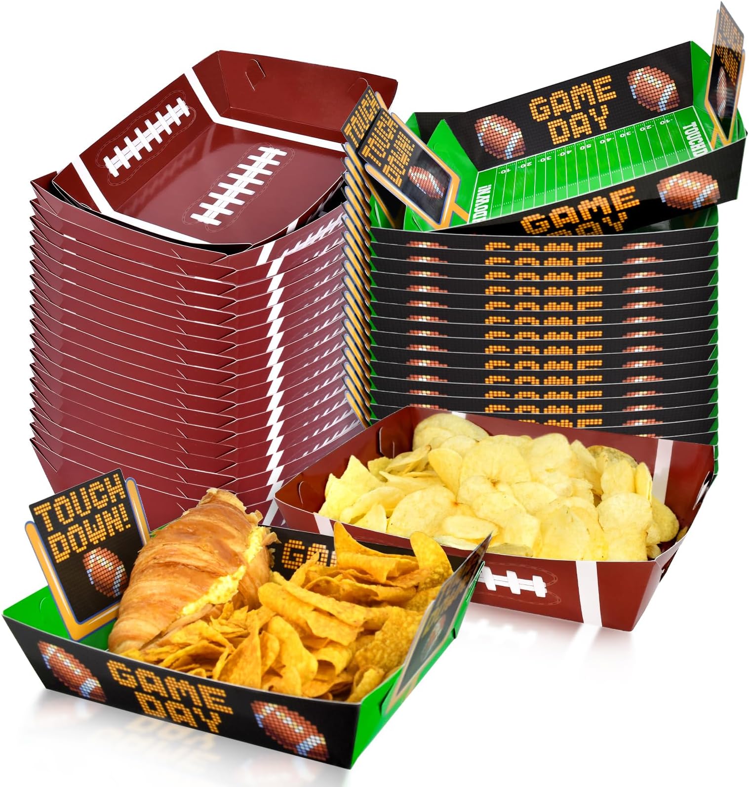 Amazon.com: 50PCS Football Party Paper Plates, Disposable Football ...