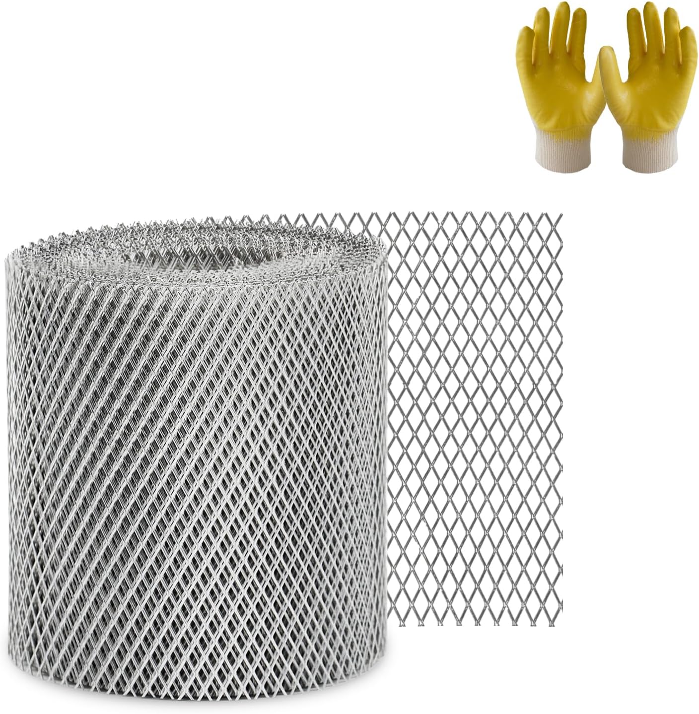 HWIUS Gutter Guard Mesh Roll, Aluminum Gutter Screen 6"" X 49', Rain ...