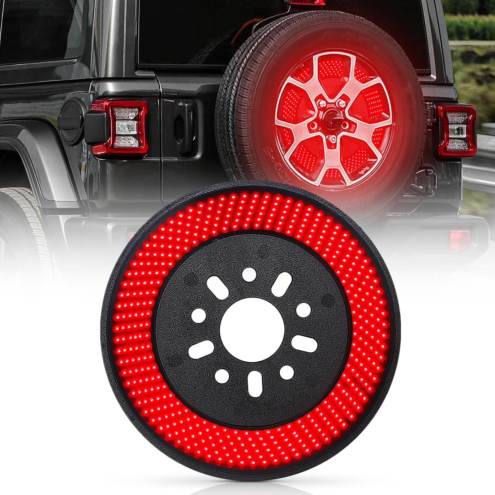 Amazon.com: Gubebaili Spare Tire Brake Light Fit for Jeep Wrangler JK ...