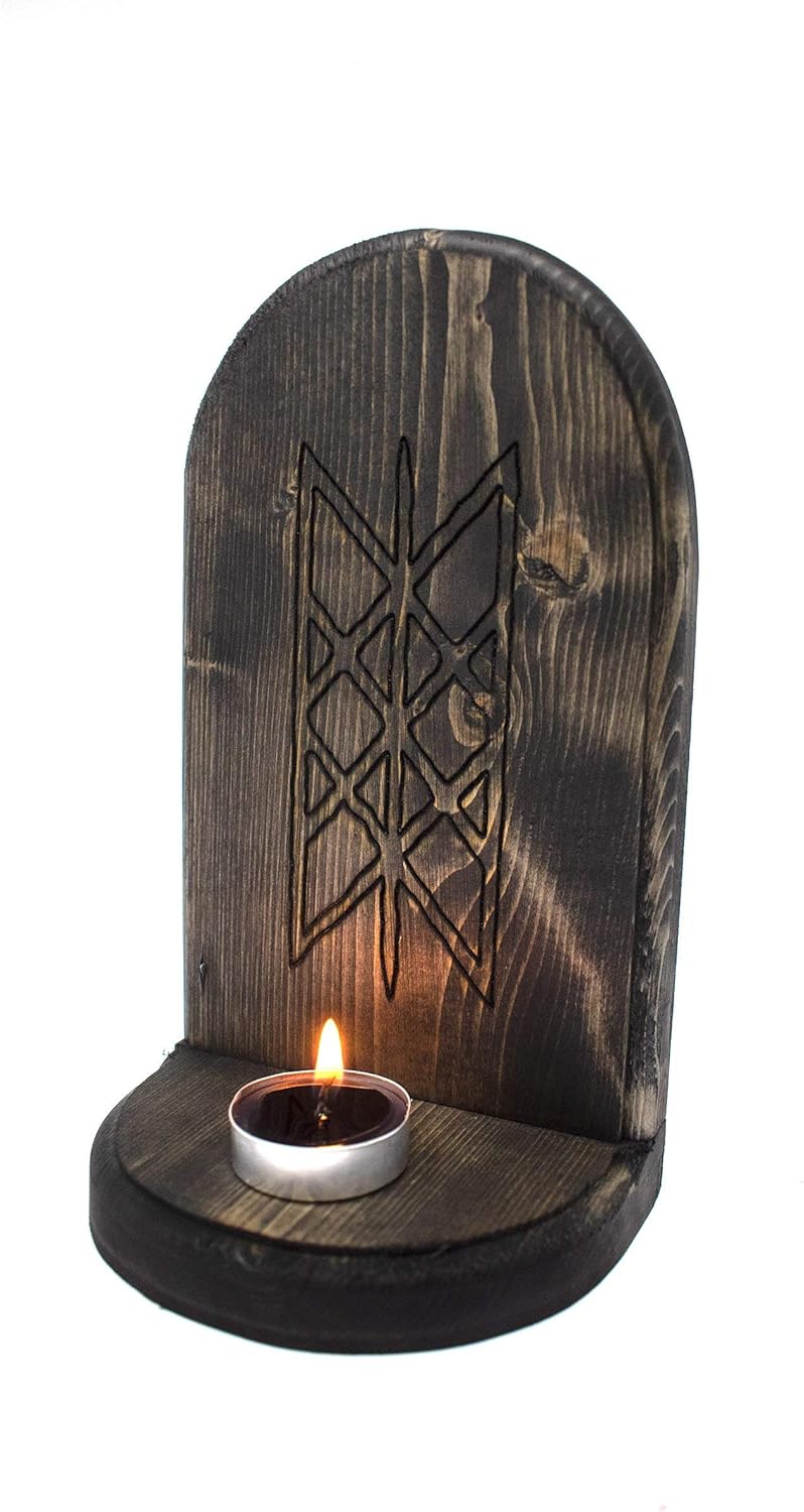 Amazon.com: Web of Wyrd Altar - Wooden Pagan Altar, Viking Altar, Norse ...