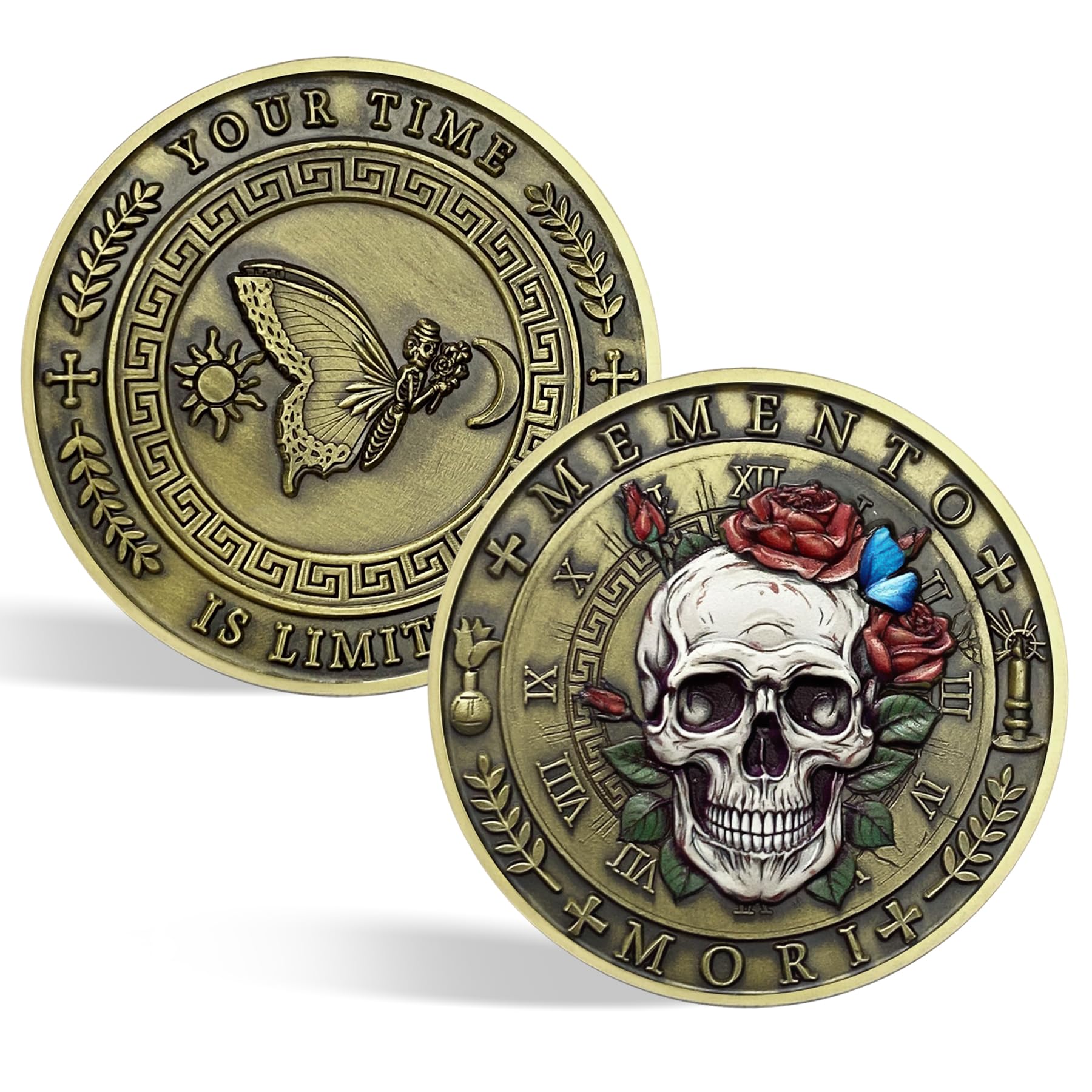 Amazon.com: CHURYUML Memento Mori Coin Stoic Reminder Token for Daily ...