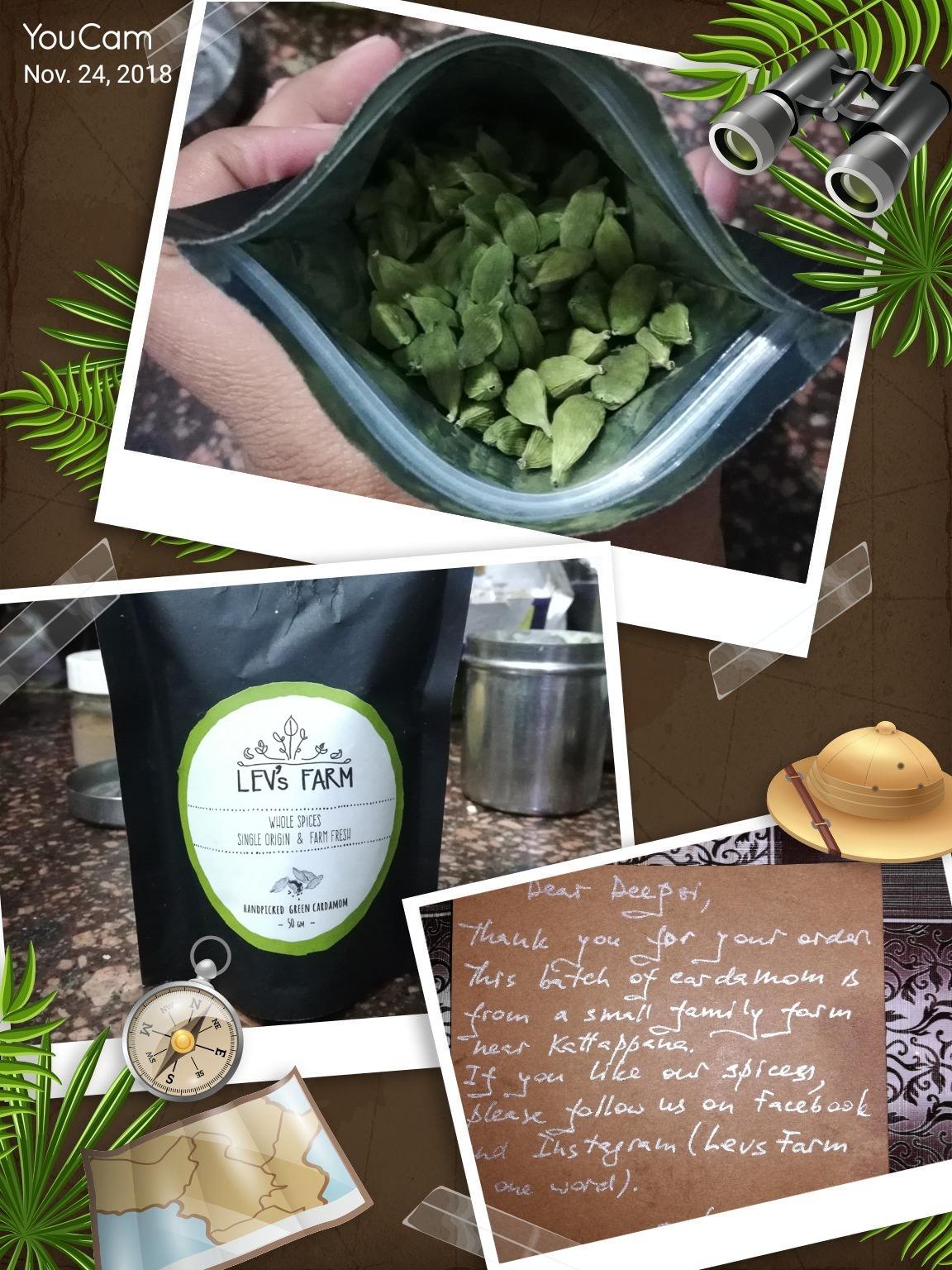 Lev's Farm Whole Green Cardamom/Choti Elaichi/Ilaichi Seeds - Large 8 ...