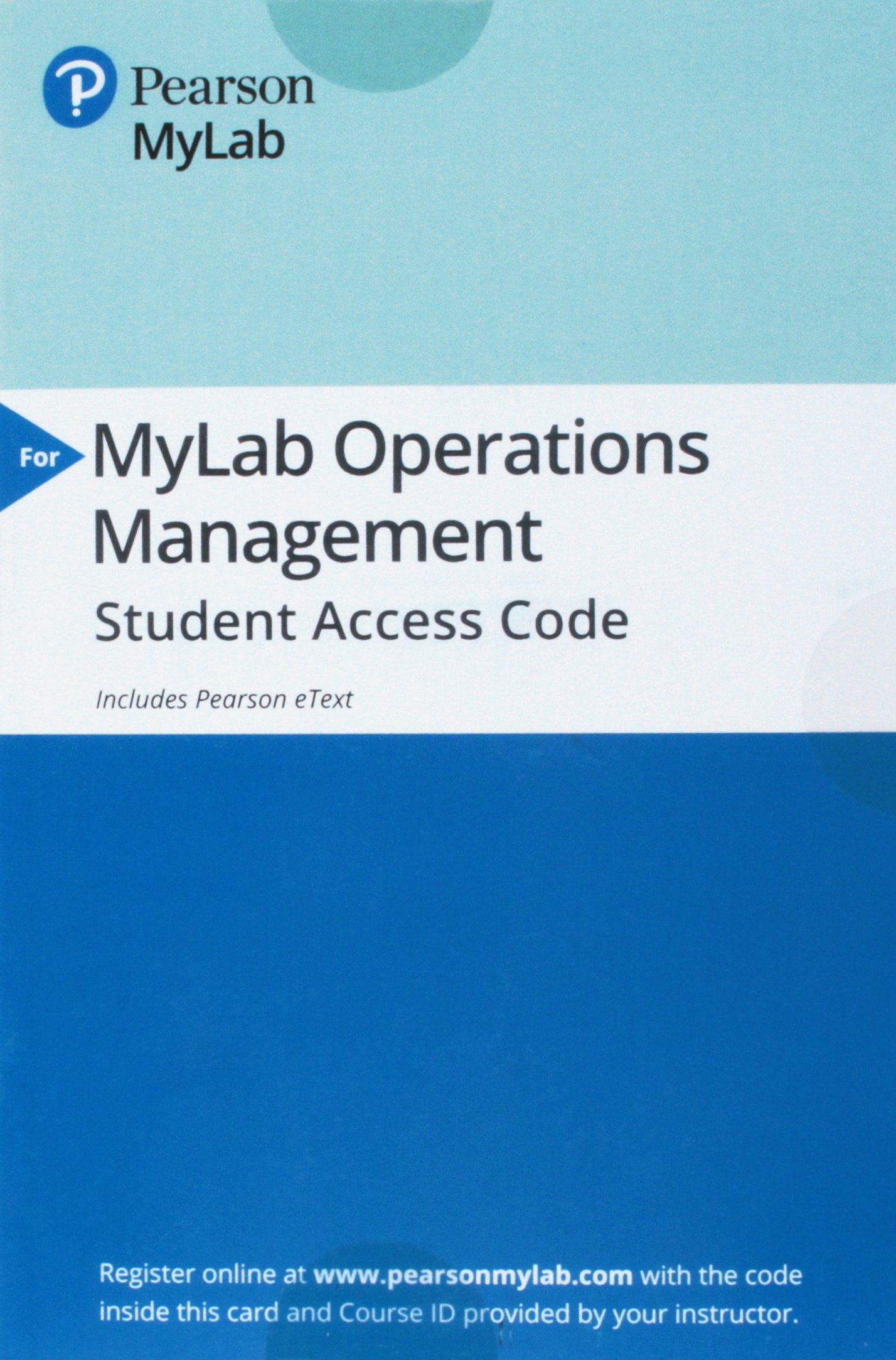 Introduction to Operations and Supply Chain Management - MyLab ...