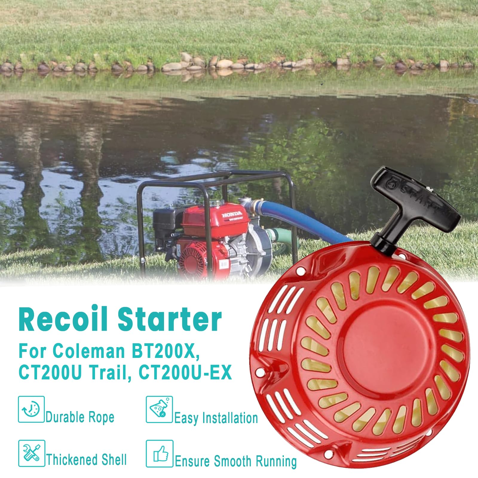 Snapklik.com : KT196 Pull Start & CT200U Mini Bike Recoil Pull Starter ...