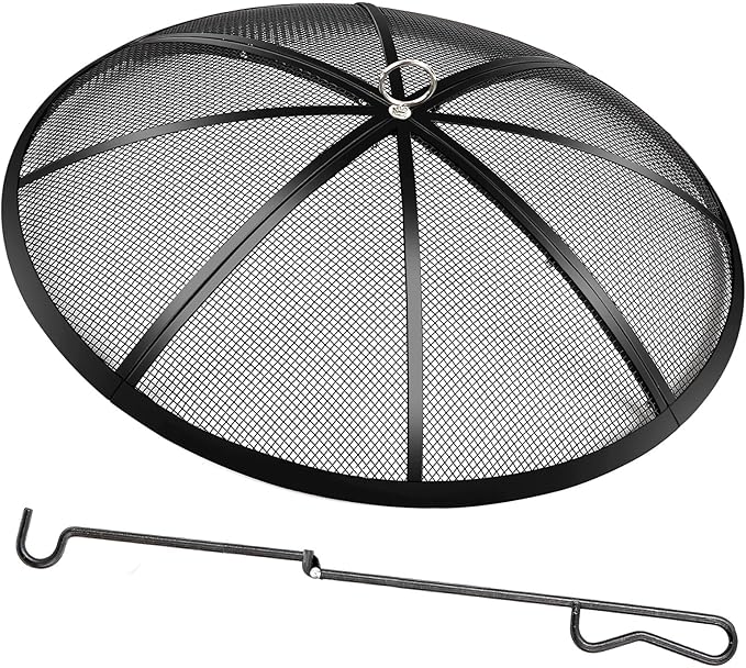 Fire Pot Spark Screen,22 Inch Diameter Fire Pit Screen Cover,Outdoor ...