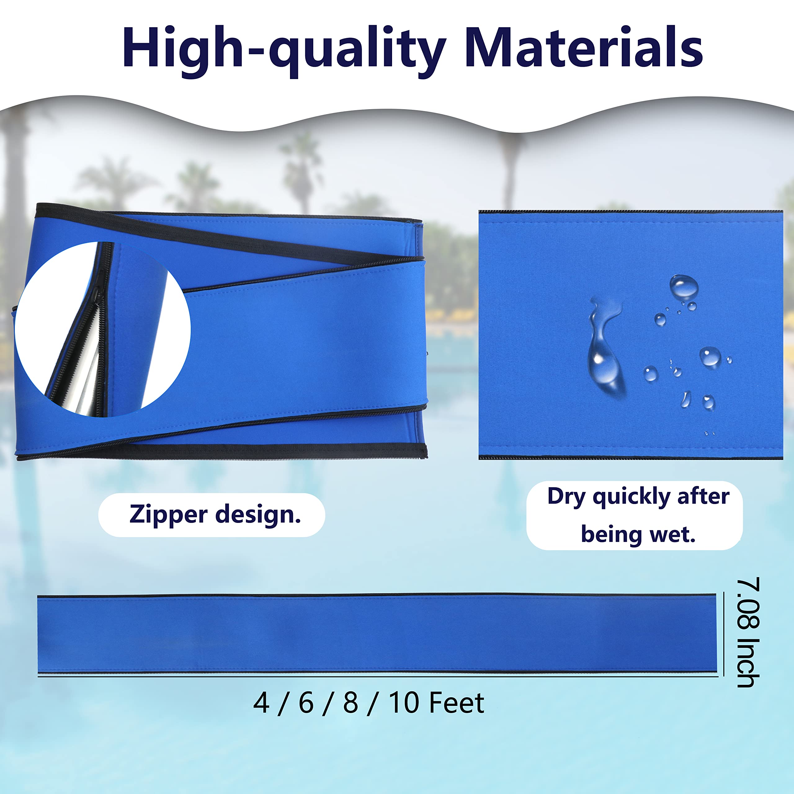 Snapklik.com : Swimming Pool Handrail Cover, 4 Feet Zipper Slip ...