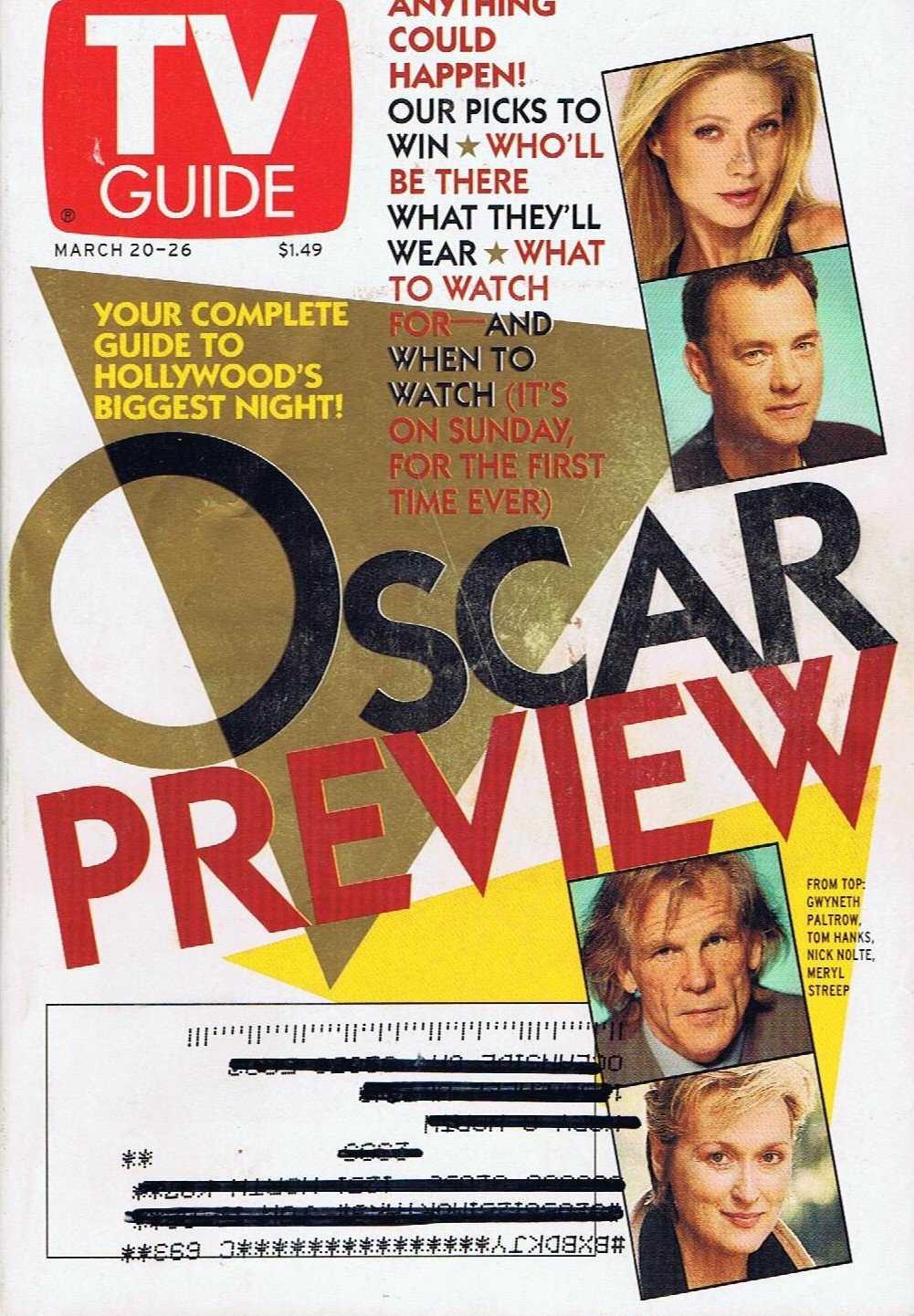 TV Guide March 20-26, 1999: Amazon.com: Books