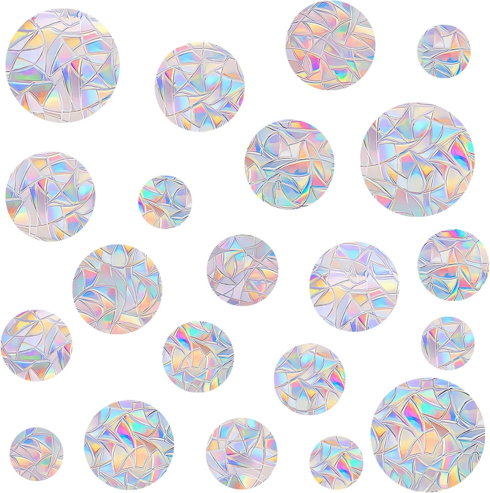 Amazon.com: 30 Pieces Circle Window Clings for Bird Strickes Anti ...