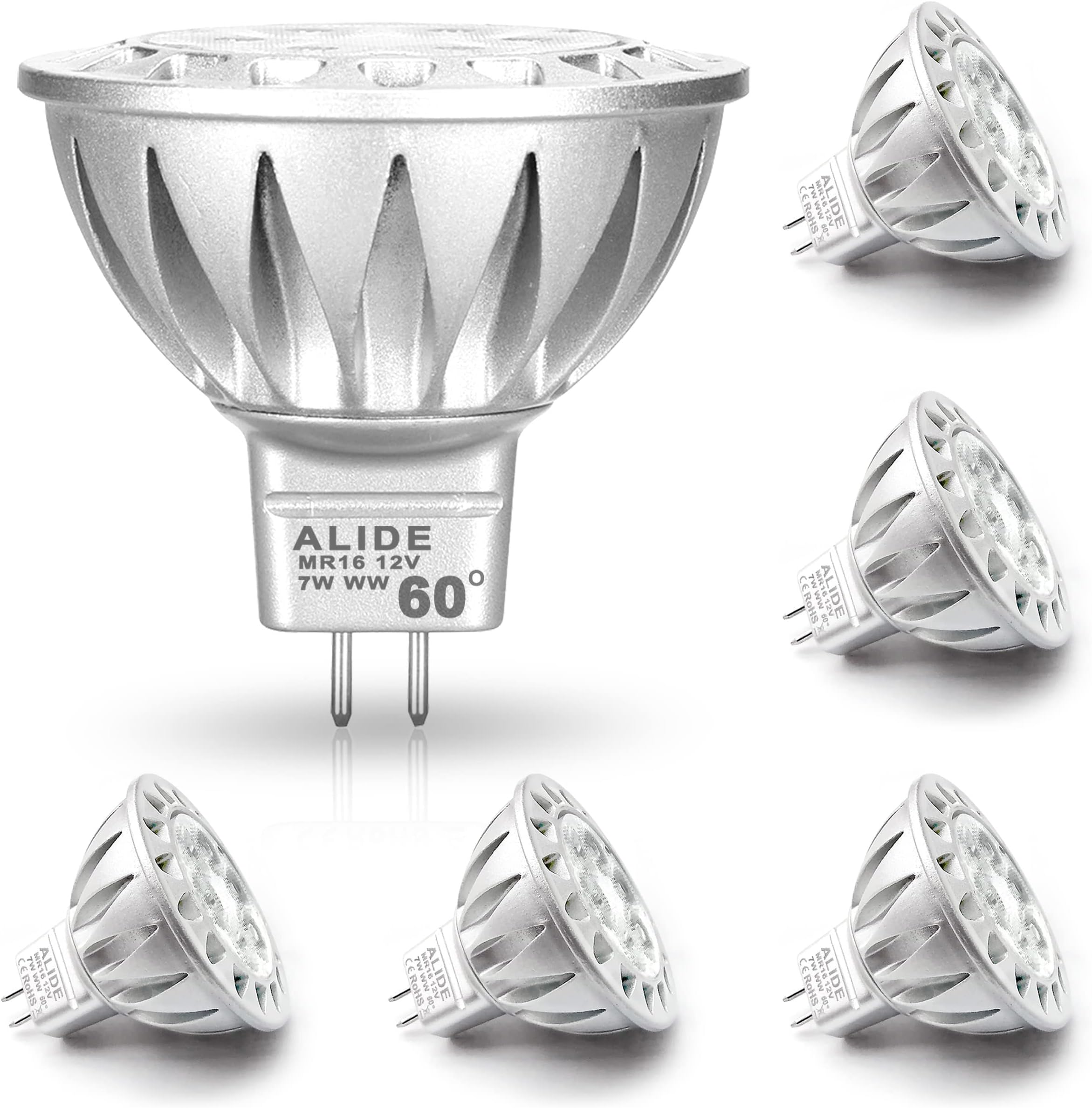 Bioluz LED 10 Pack MR16 LED Bulb Dimmable 50W Halogen Replacement 3000K ...