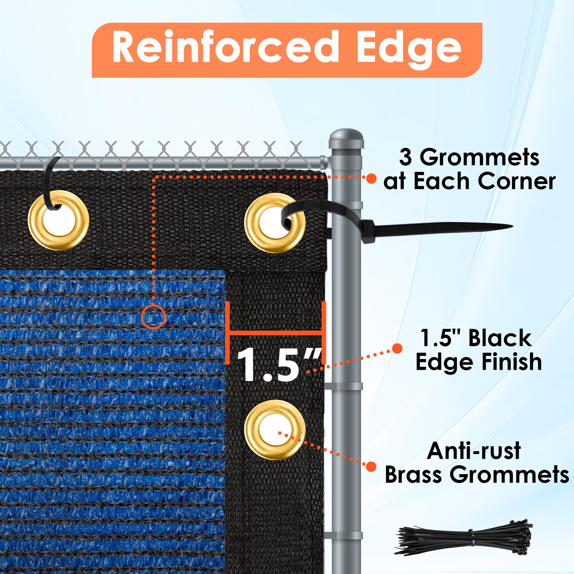 Snapklik.com : iCover 4x12ft Fence Privacy Screen, Heavy Duty Fencing ...