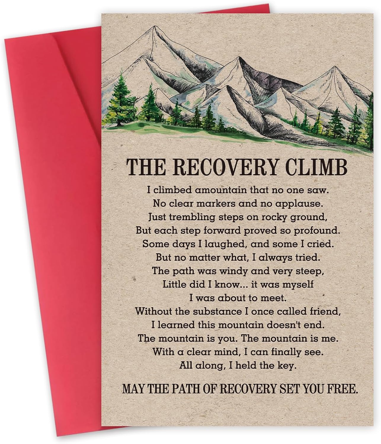Amazon.com: xiangqiankan Addiction Recovery Poem Card | Inspirational ...