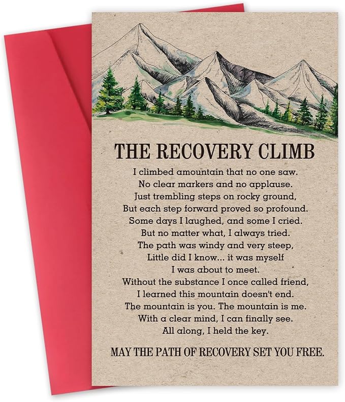 Amazon.com: xiangqiankan Addiction Recovery Poem Card | Inspirational ...