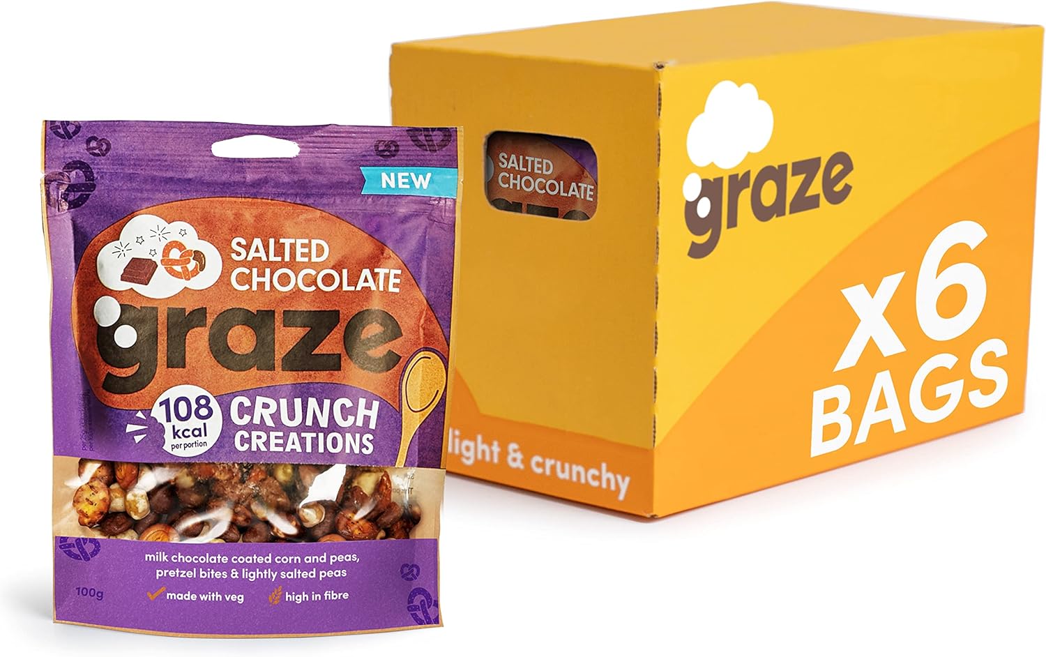 Graze Salted Chocolate Crunch Creations - Vegetarian Healthy Snacks ...