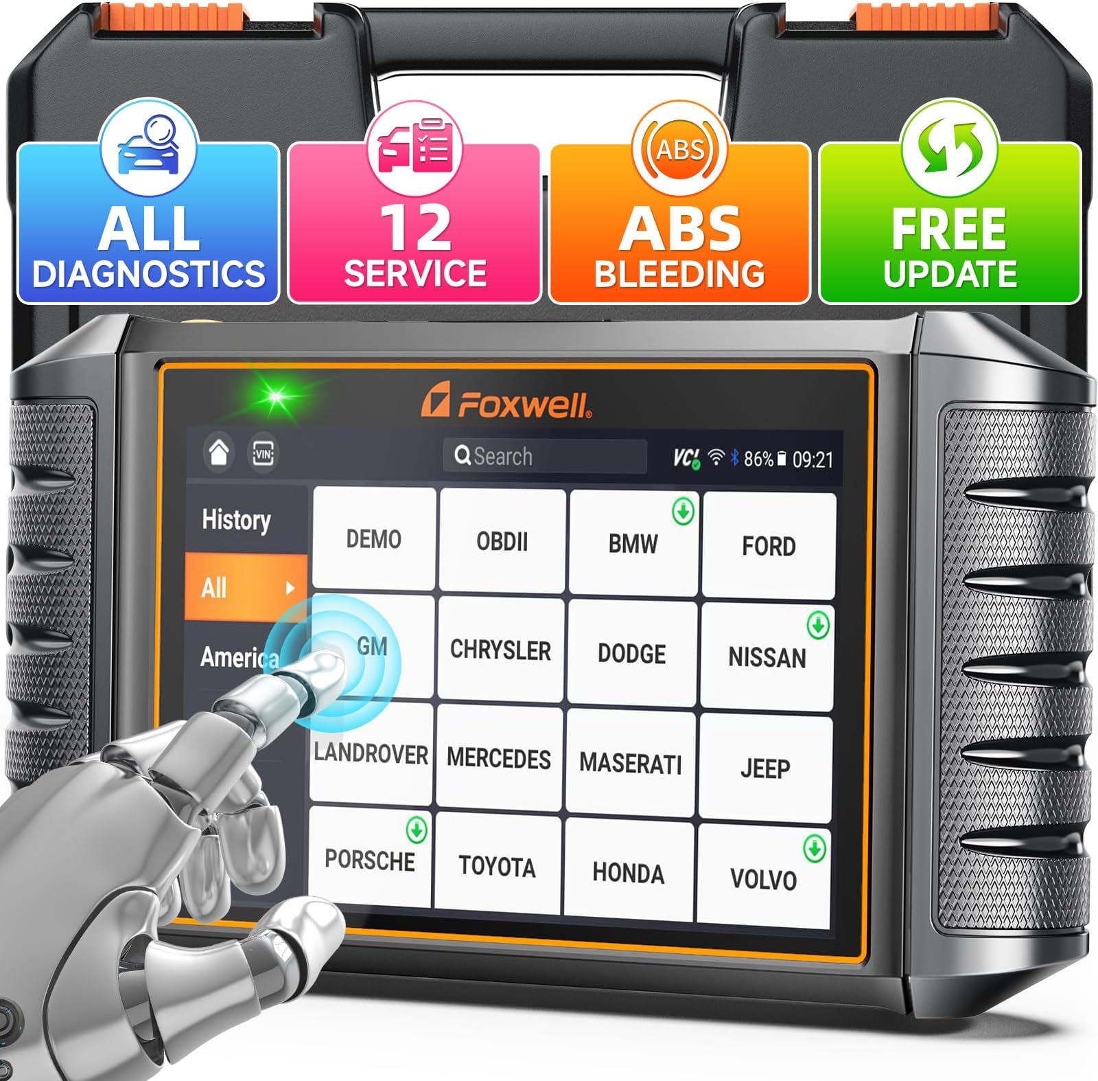Amazon.com: 2025 FOXWELL Scanner NT809BT Bidirectional Scan Tool, All ...