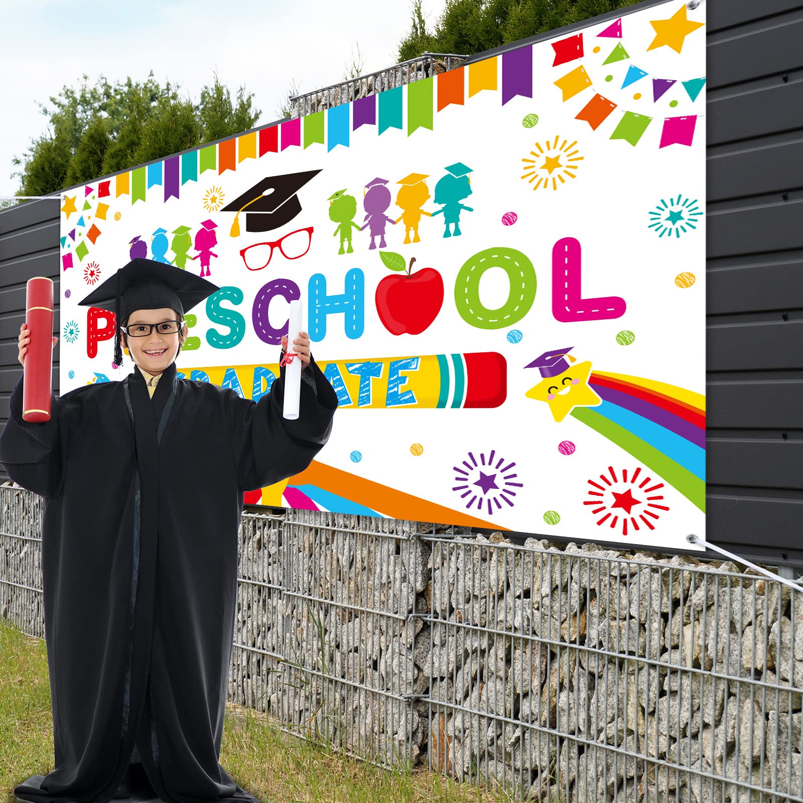 Preschool Graduation Backdrops Kindergarten Graduation Backdrop For