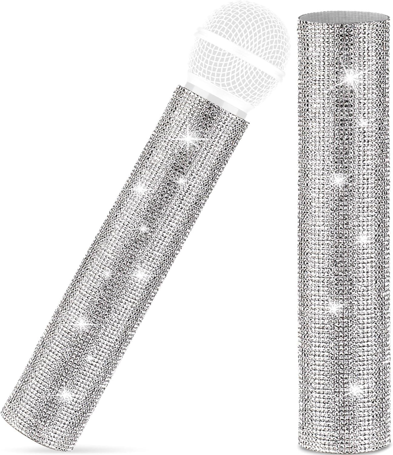Amazon.com: MIC NOT INCLUDED, Facmogu Silver Mic Handle Cover ...