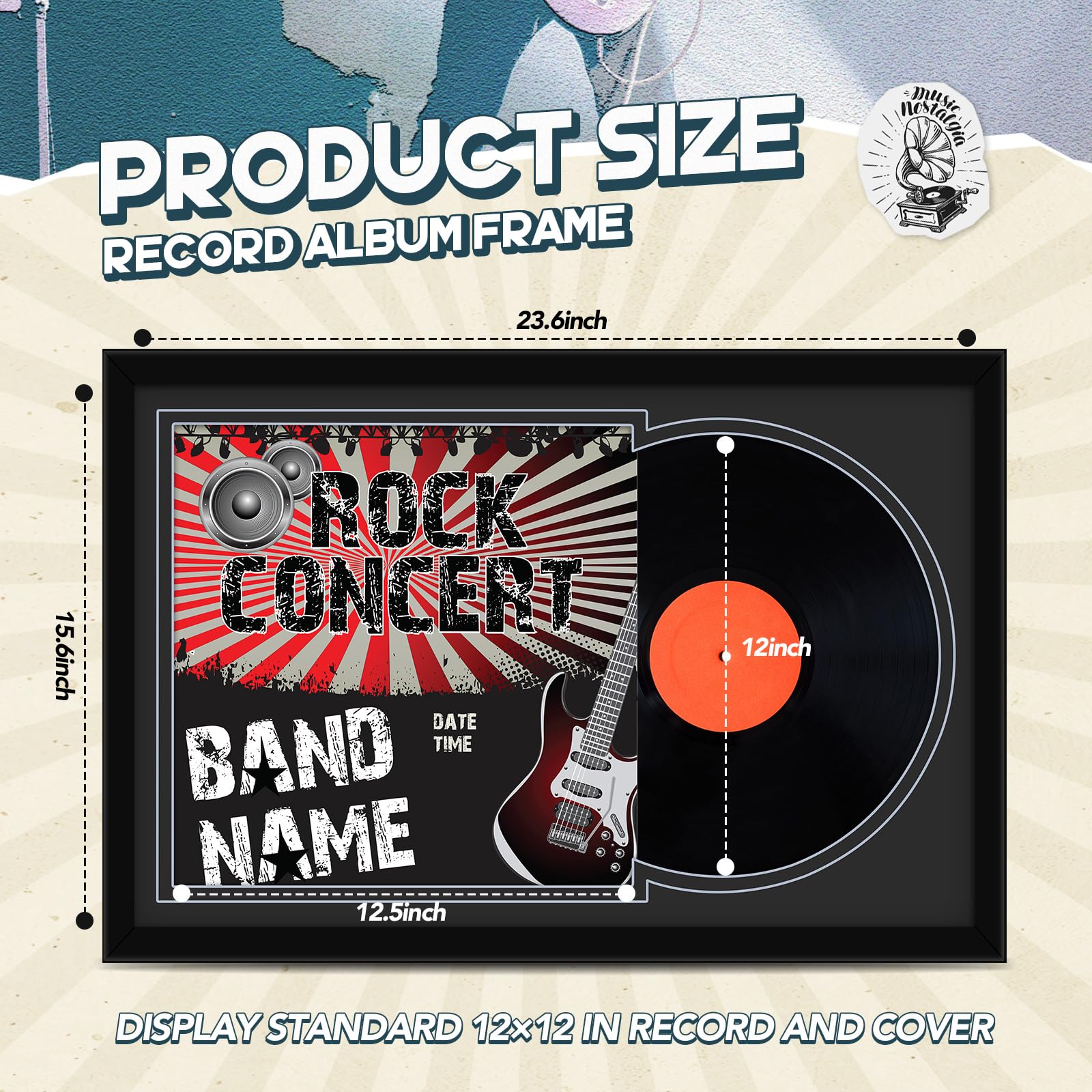 Vinyl Record Display Frame 2-Pack Record Album Frames - Double Groove ...