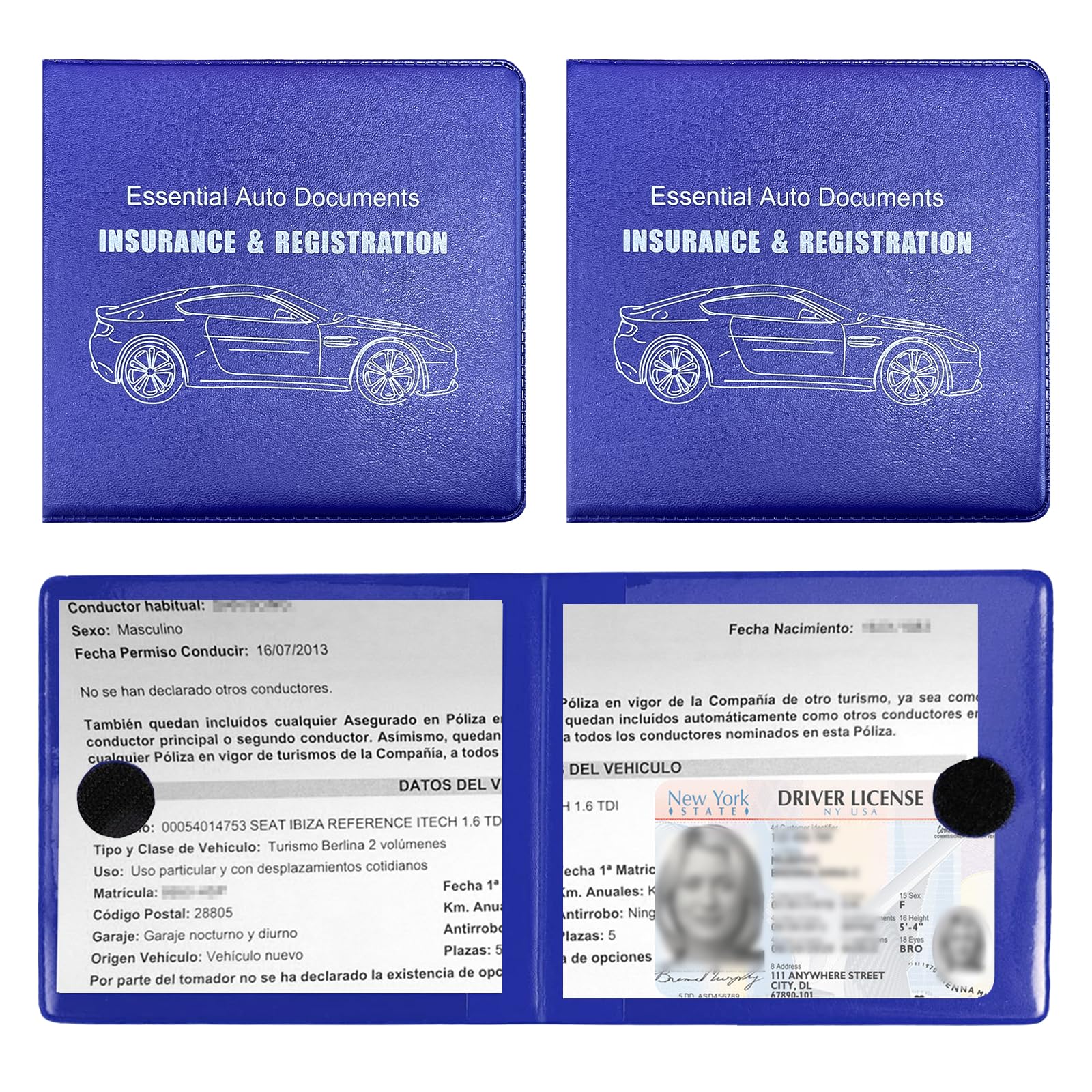 Amazon.com: Ziciner Car Registration Insurance Holder, 2Pack Essential ...