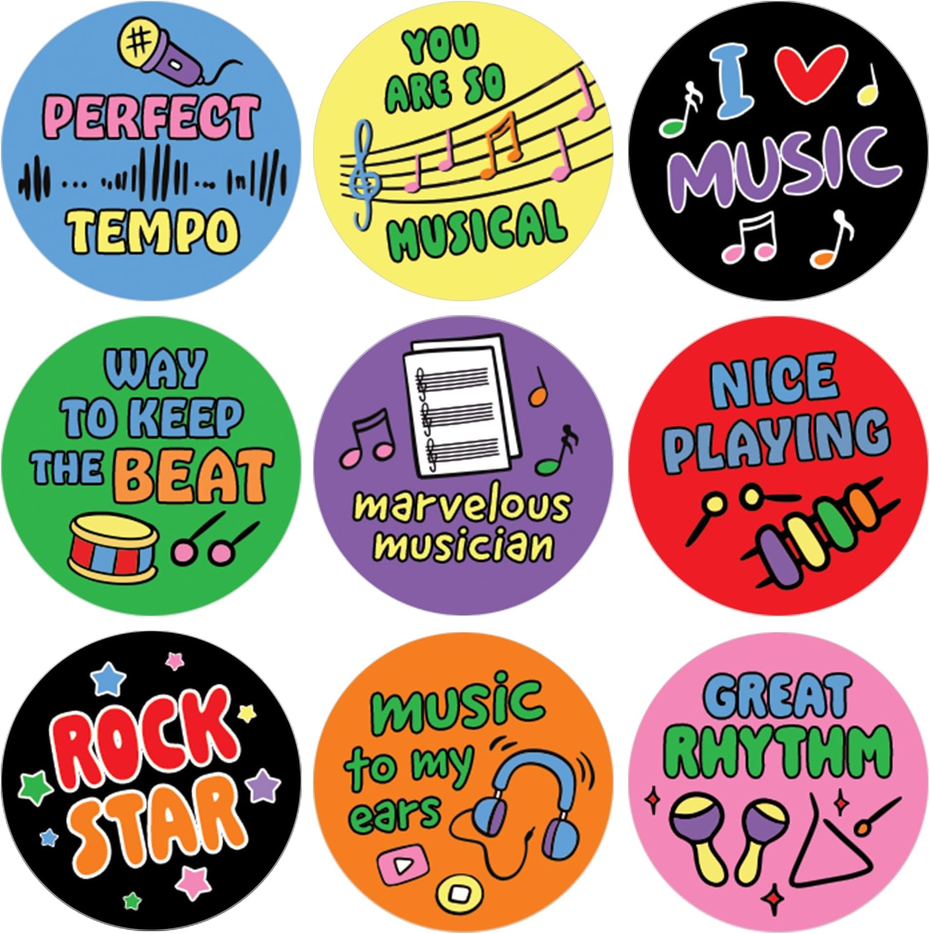 Amazon.com : 24 Pads Music Sticky Notes Music Themed Sticky Notes for ...