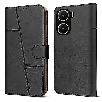 Jkobi Flip Cover Case for Vivo V29e 5G (Stitched Leather with Magnetic ...
