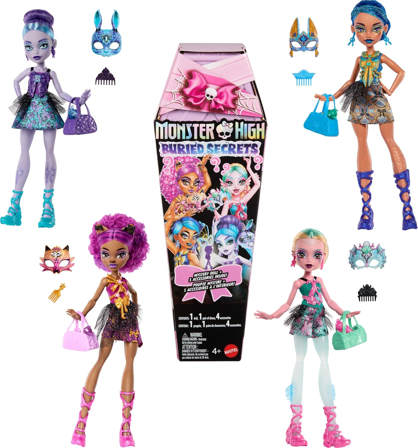 Muñecas y Accesorios Monster High Buried Secrets, Tema Cozy Creepover ...