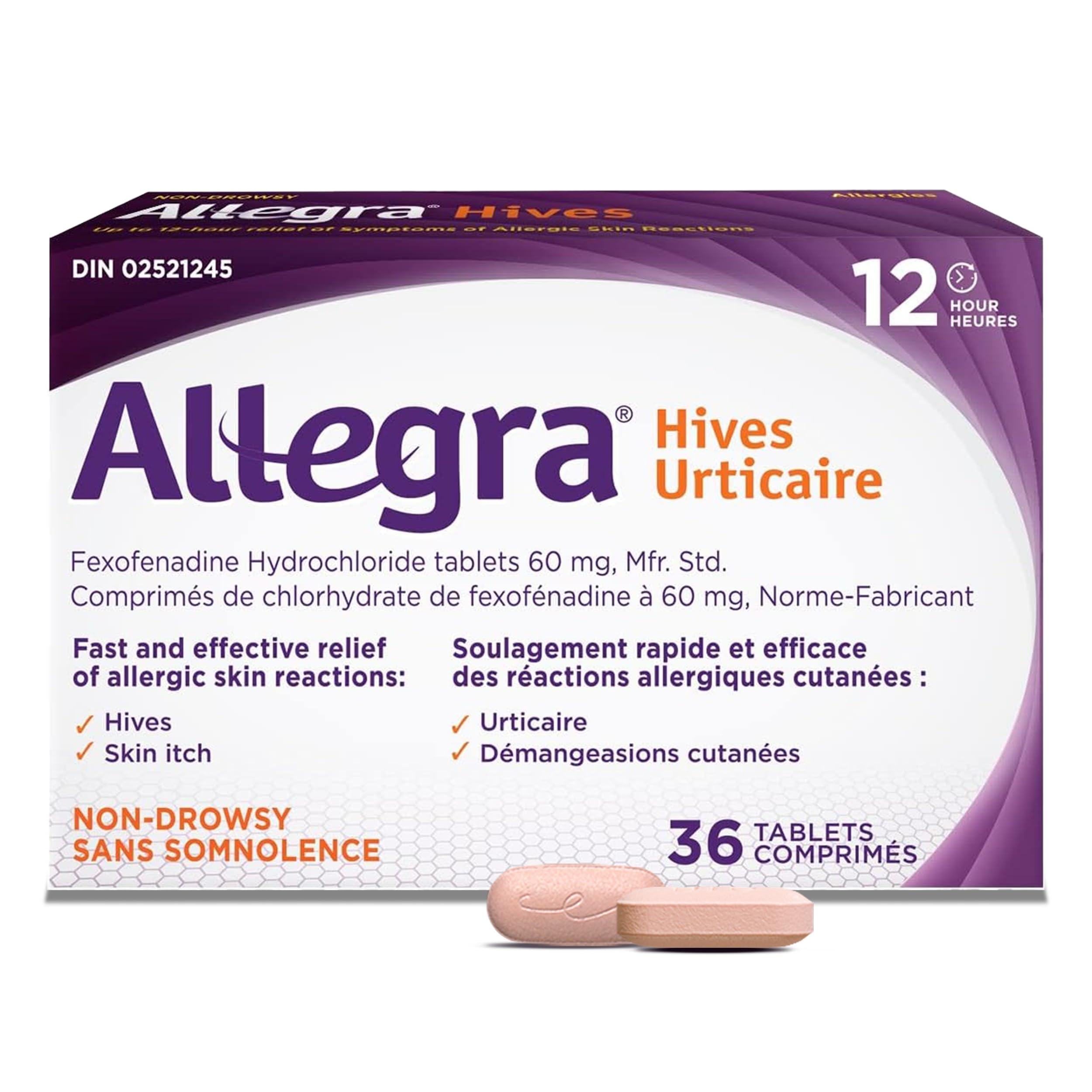 Allegra Hives, 12-Hour Itchy Skin Relief Due to Hives, Allergic Skin ...