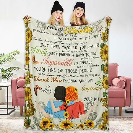 Amazon.com: Pawzity Best Friend Blankets for Women, Bestie Blanket ...