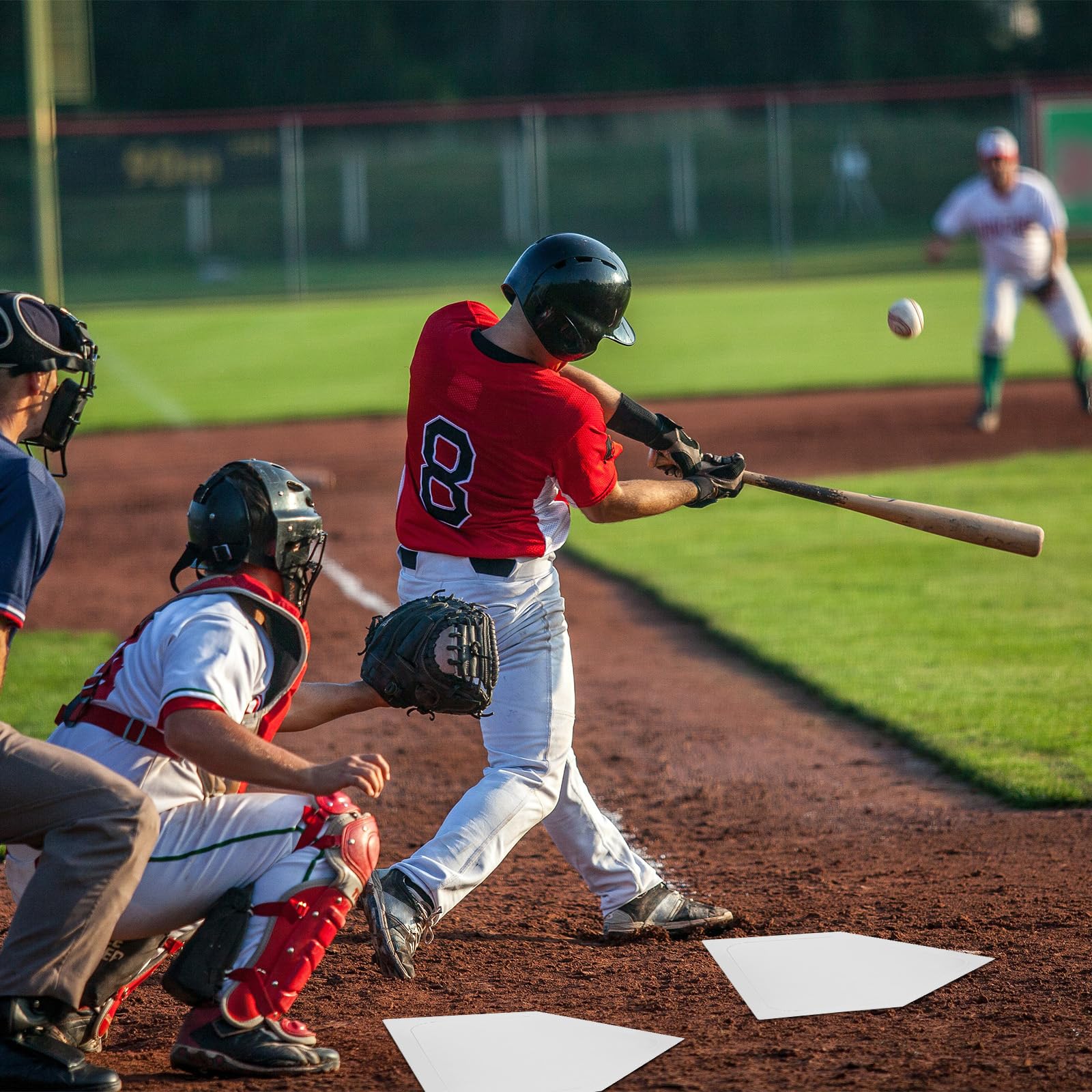 Snapklik.com : Mototo 12 Pieces White Baseball Home Plate Rubber ...