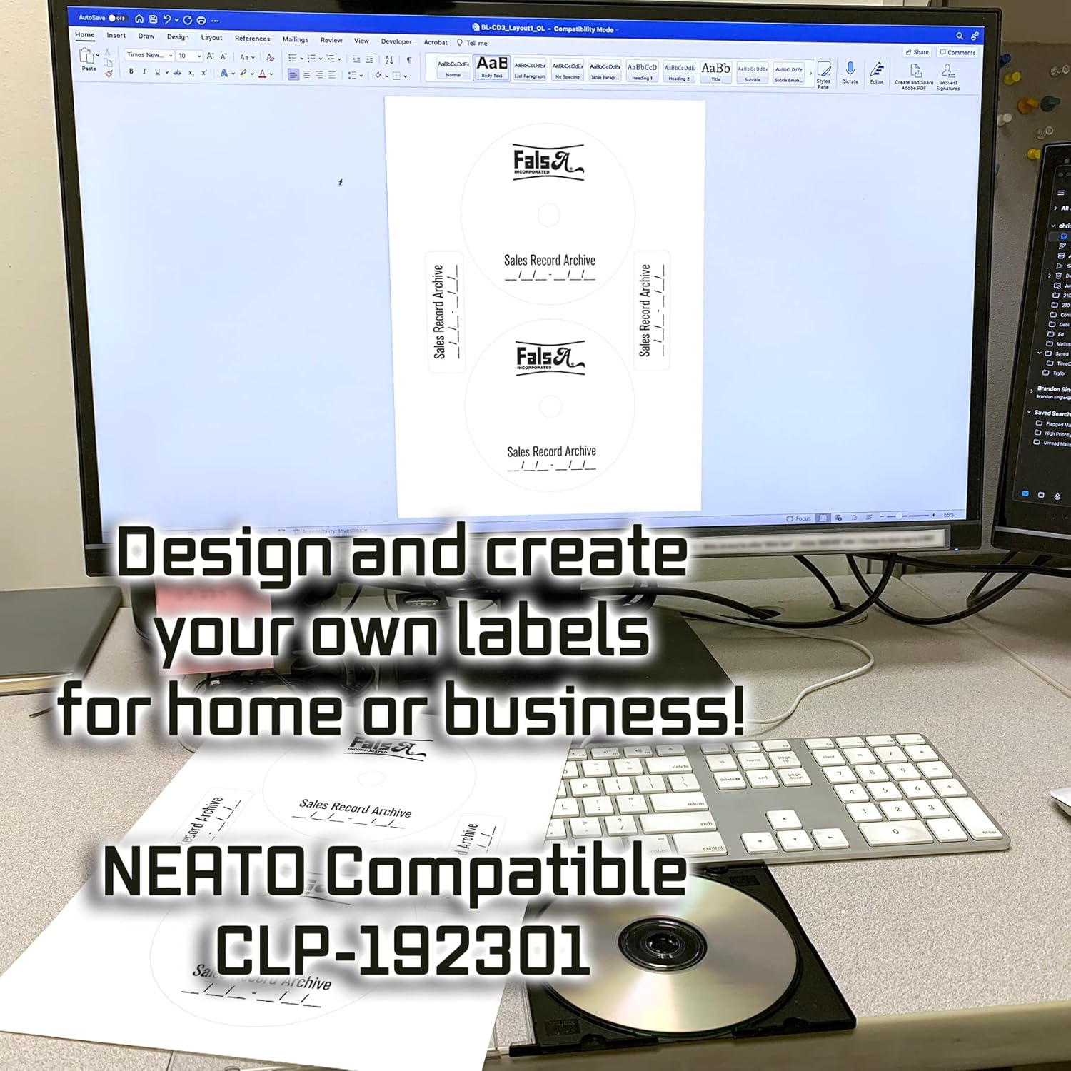 Blank Labels Etiquetas de CD y DVD, compatibles con cara completa ...