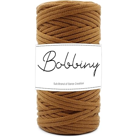 Bobbiny Knitted Braided Crochet 3mm 50 Meter Macrame Cotton Cord Thread ...