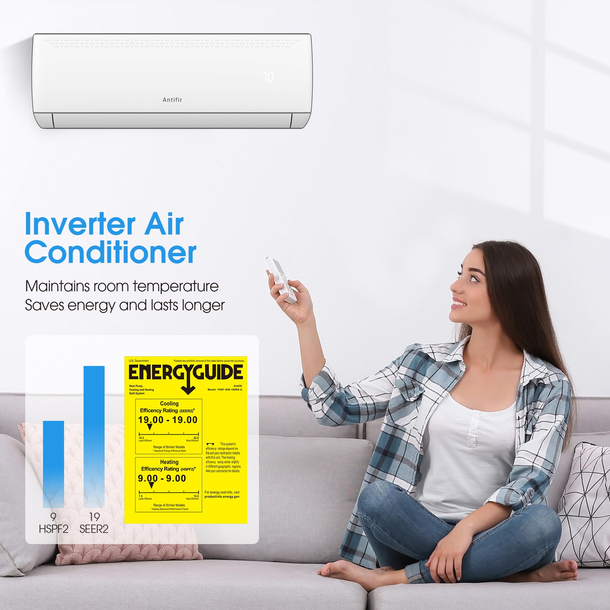 Snapklik.com : Mini Split Air Conditioner & Heater, 18000 BTU 208/230V ...