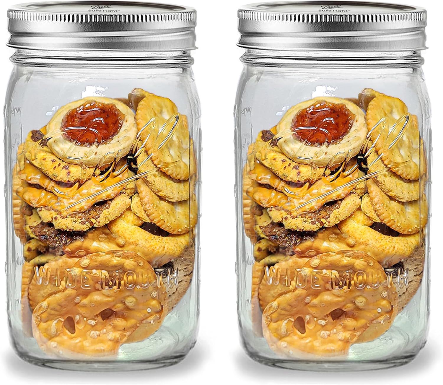 Amazon.com: (2 Pack) - Ball Wide Mouth 32-Ounces Quart Mason Jars With ...