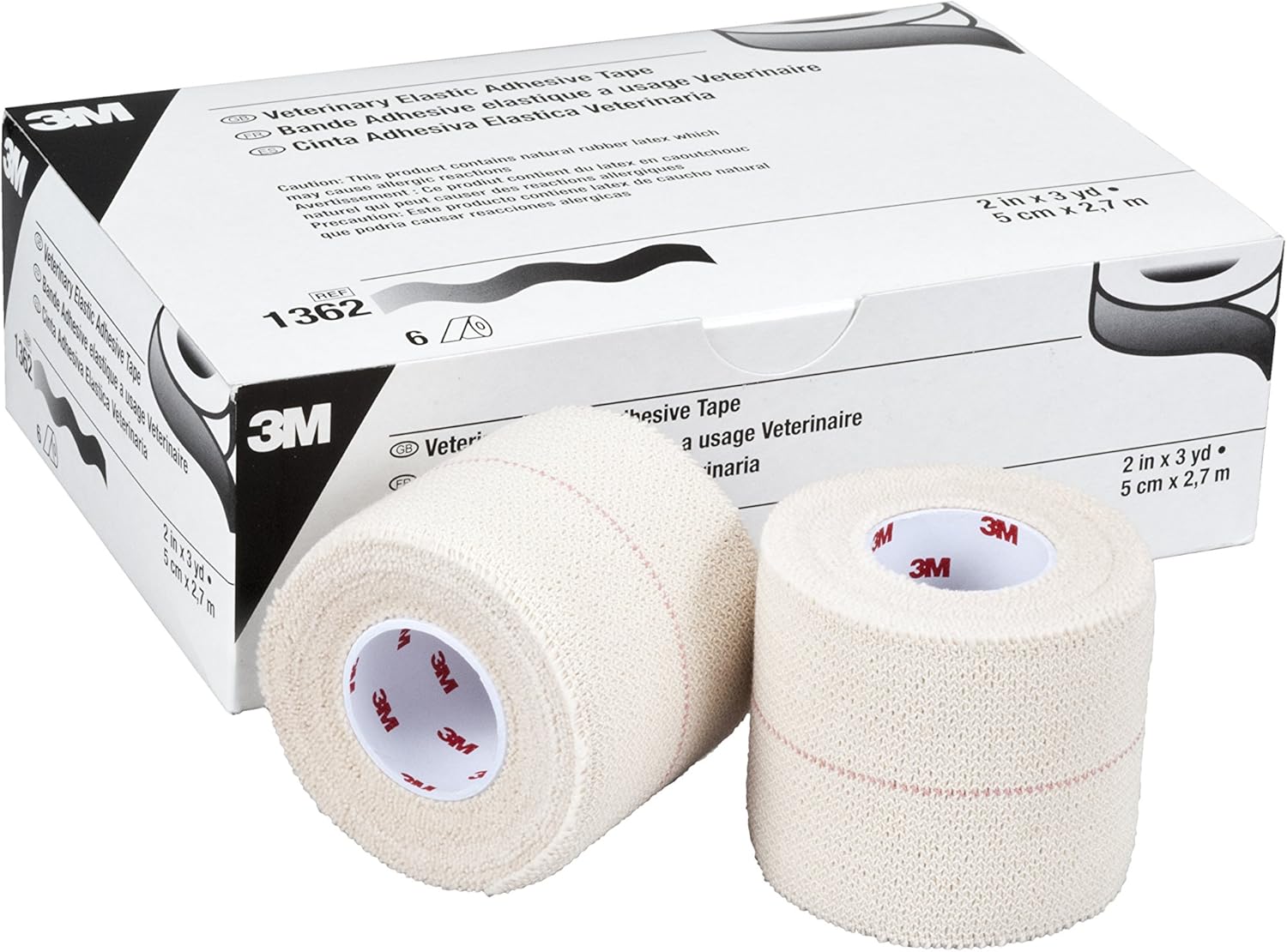 Amazon.com : 3M Vet Elastic Adhesive Tape for Pets, 2-Inch by 3-Yard ...