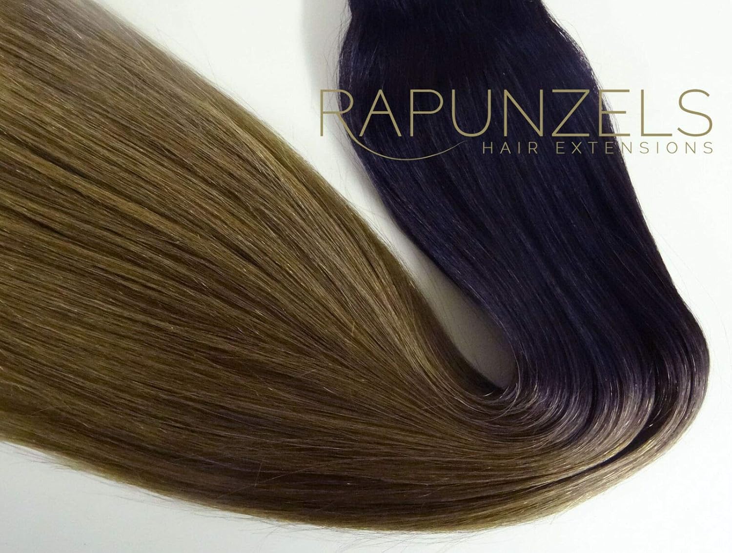 Rapunzels Remy Human Quality Hair Wefts LA Weave Wefts 18" (1B-8 Black ...