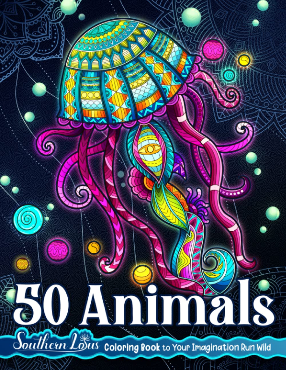 50 Animals Coloring Book: Fun And Easy Illustration Pages In Mandala ...