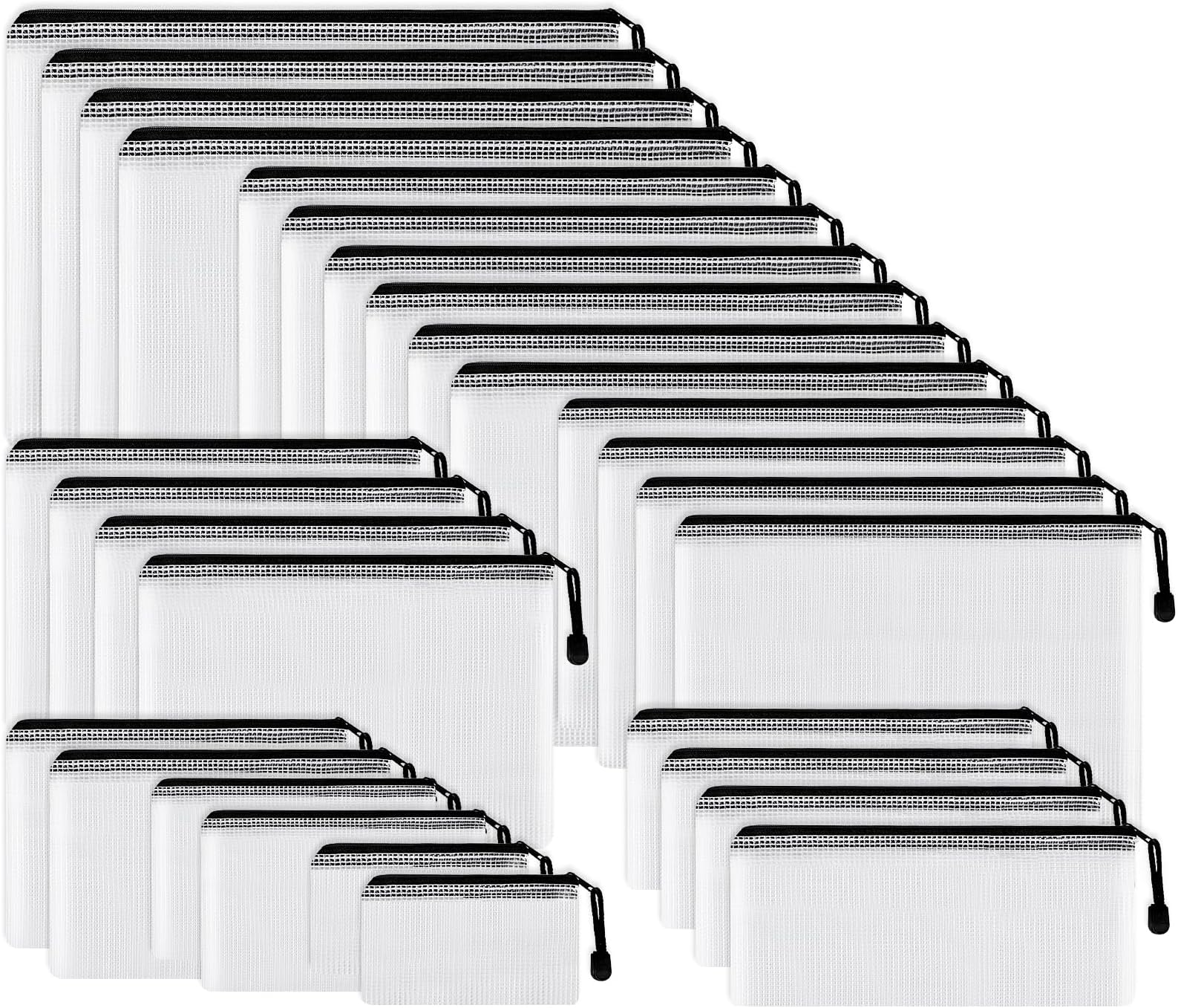 Amazon.com: EOOUT 42pcs Mesh Zipper Pouch, 8 Sizes Waterproof Zipper ...