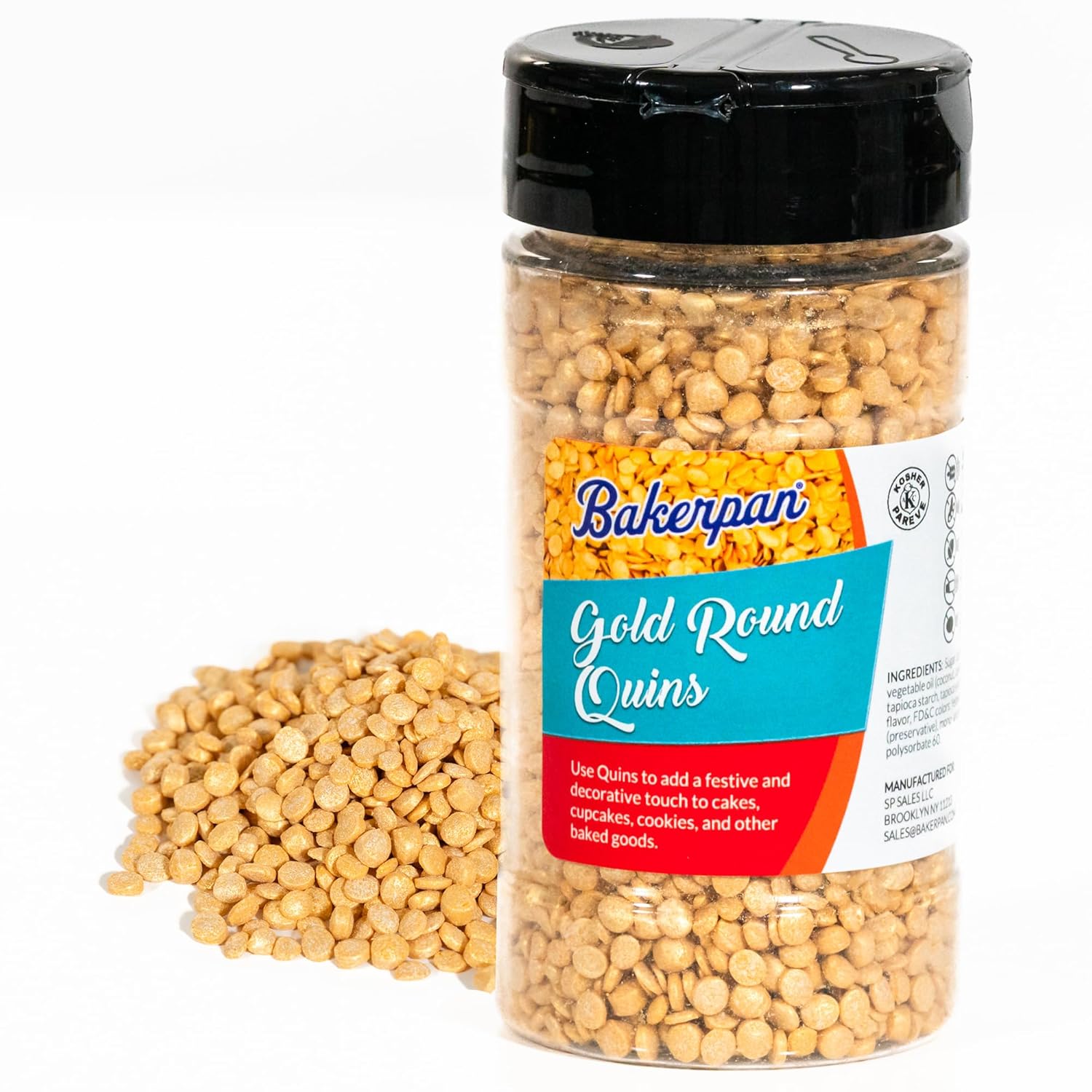 Amazon.com: Bakerpan Quins Sprinkles for Cake Decorating - 4 Ounces ...