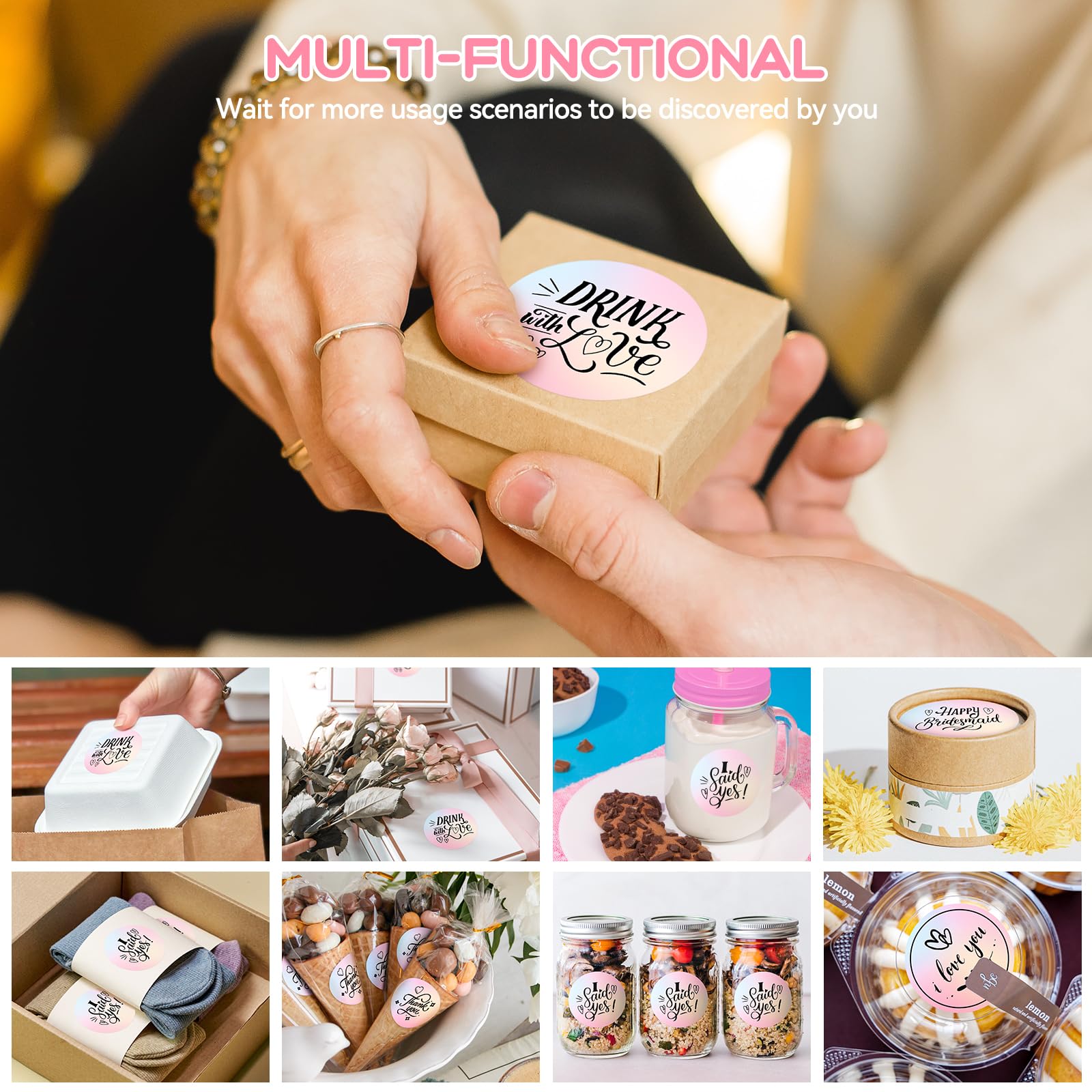 Snapklik.com : LERMITY 2” Round Thermal Labels, Thermal Printer Label ...