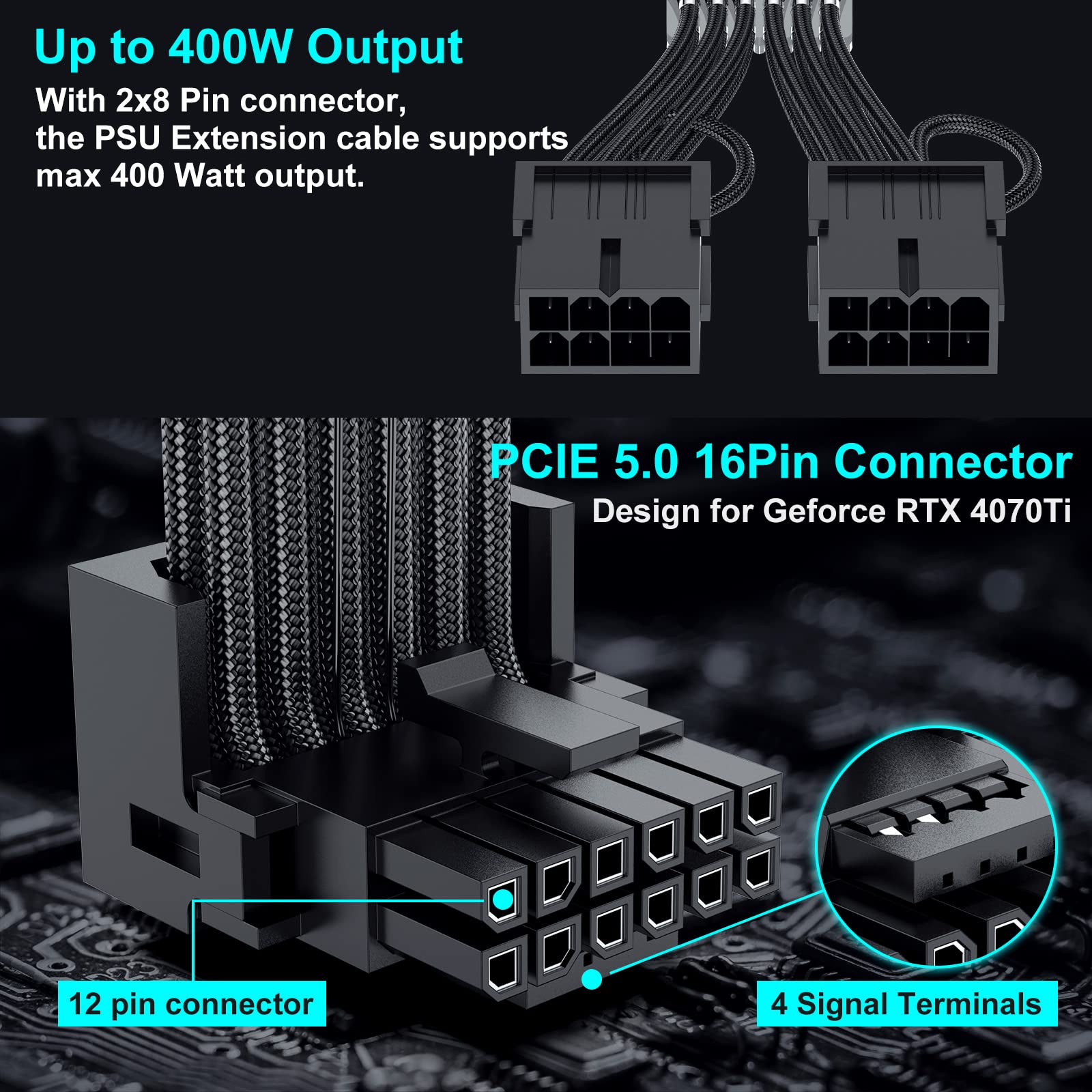 Snapklik.com : 16Pin GPU RTX 4070 Super Power Adapter Cable 90 Degree ...