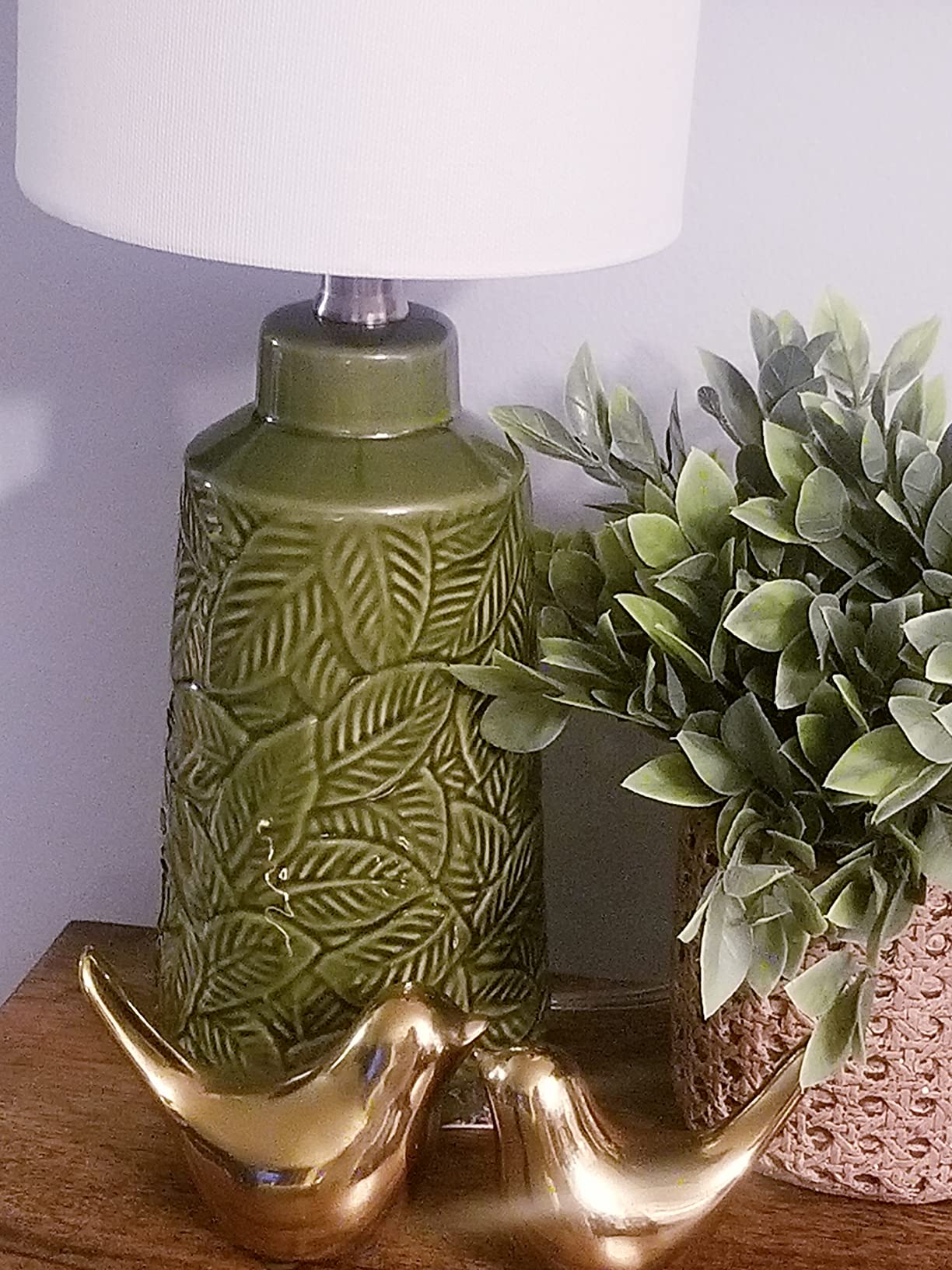$7/mo - Finance EUO Green Ceramic Table Lamps for Bedroom Living Room ...